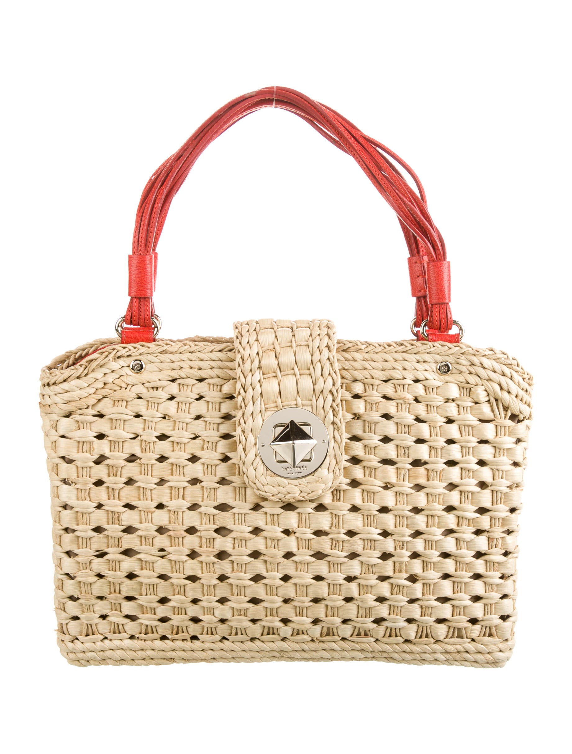 Kate Spade New York Turn Lock Jute Handle Bag - Neutrals Handle Bags ...