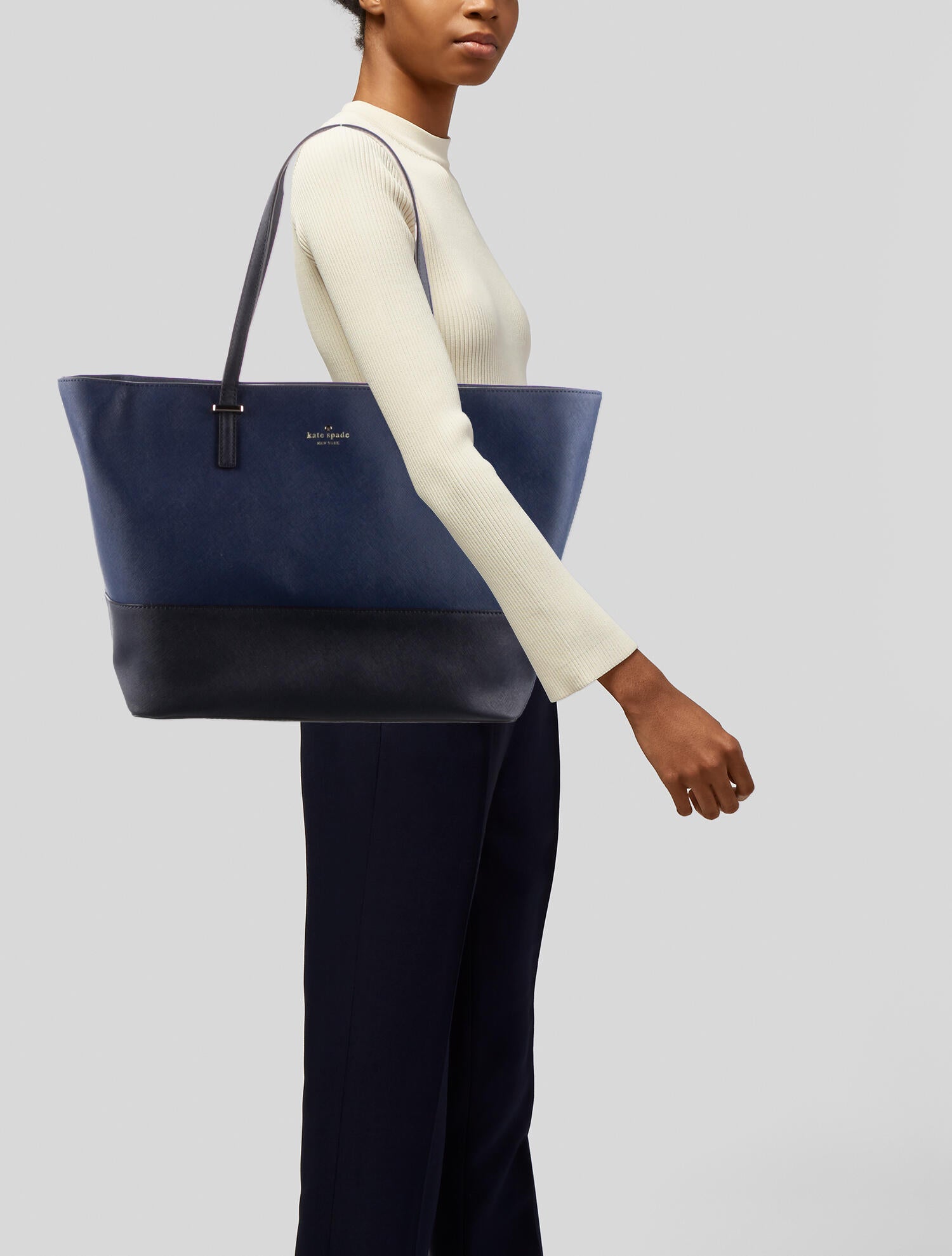 Kate Spade New York Saffiano Leather Tote Bag w/Tags - Blue Totes ...