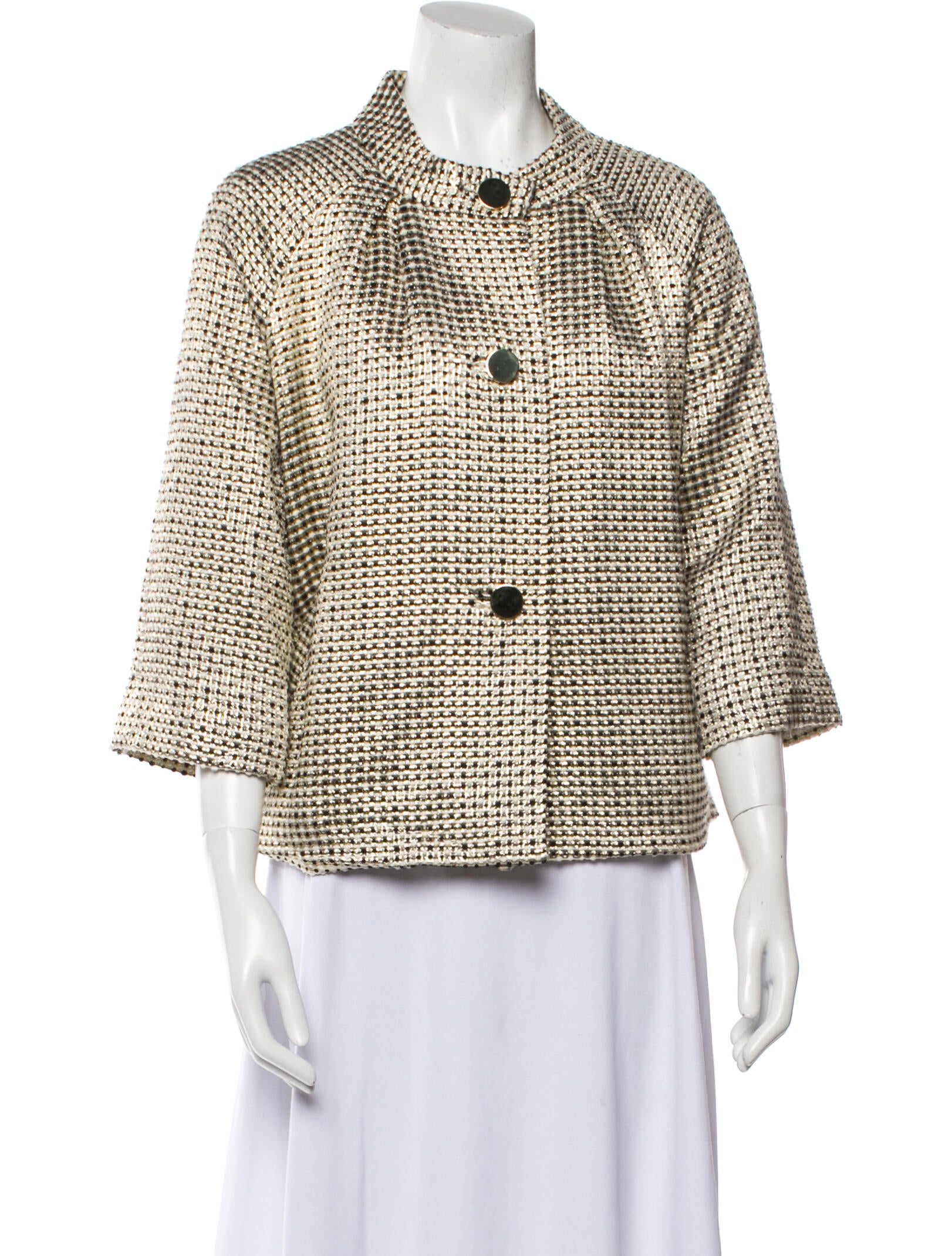 Kate Spade New York Tweed Pattern Evening Jacket - Gold Jackets ...