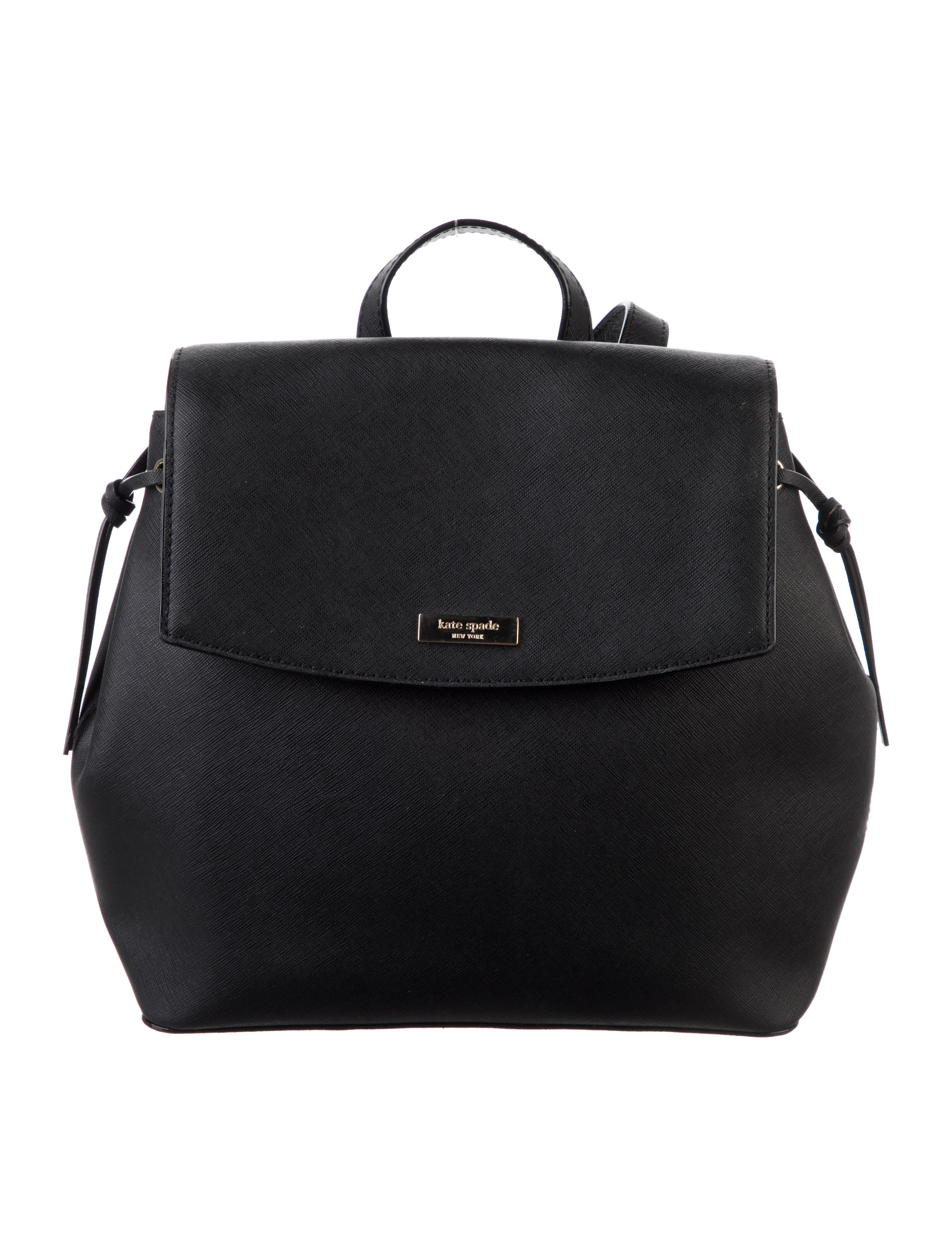Kate Spade New York Nylon Leather Trimmed Backpack - Black Backpacks ...