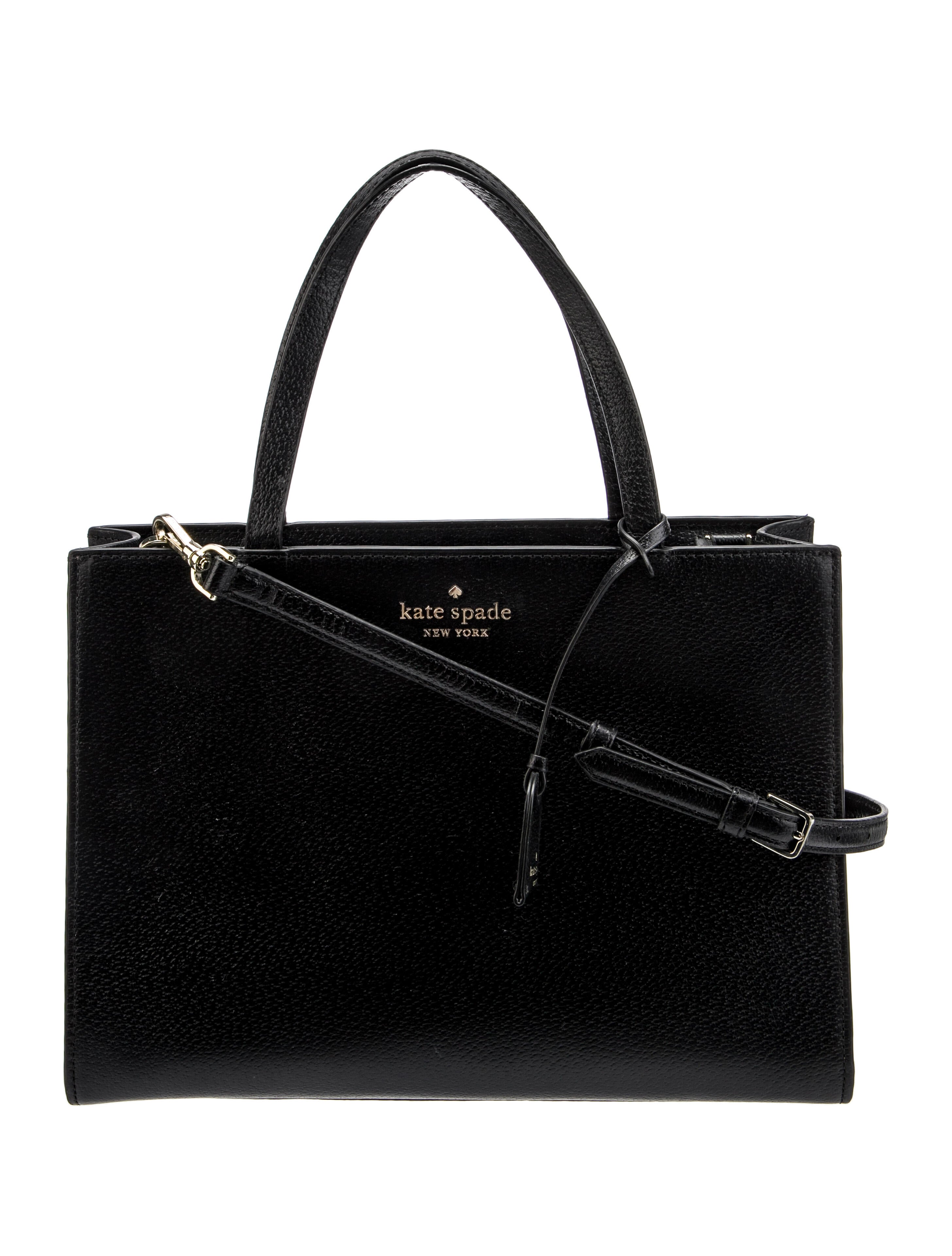 Kate Spade New York Textured Leather Top Handle Bag - Black Handle Bags ...