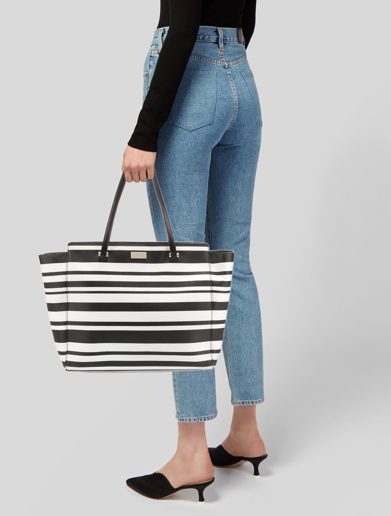 Kate Spade New York Coated Canvas Striped Tote - Blue Totes, Handbags ...