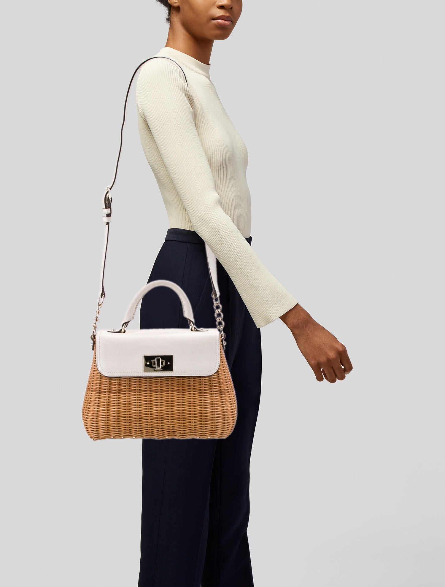 Kate Spade New York Little Nadine Wicker Bag - Neutrals Handle Bags ...