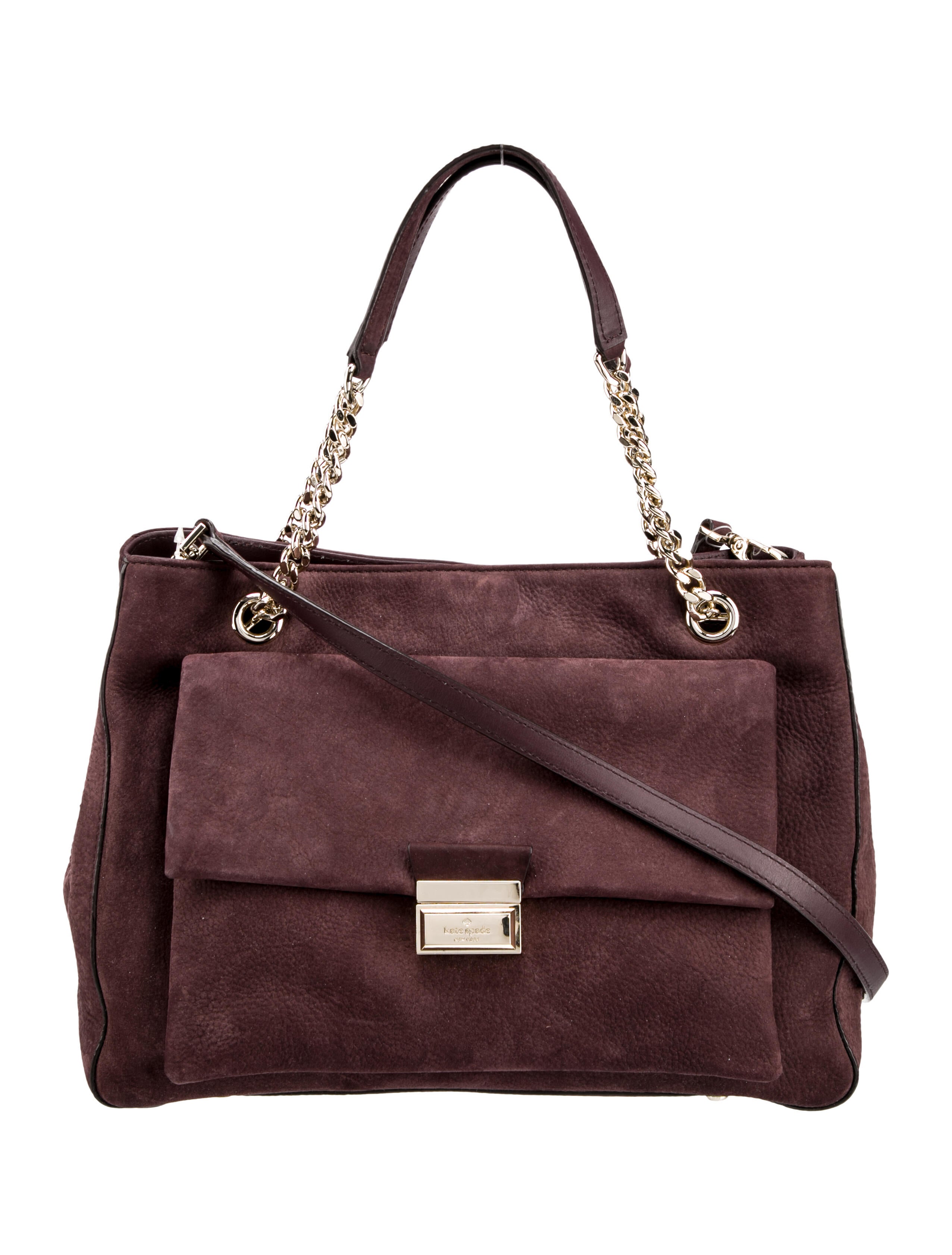 Kate Spade New York Suede Shoulder Bag - Burgundy Shoulder Bags ...
