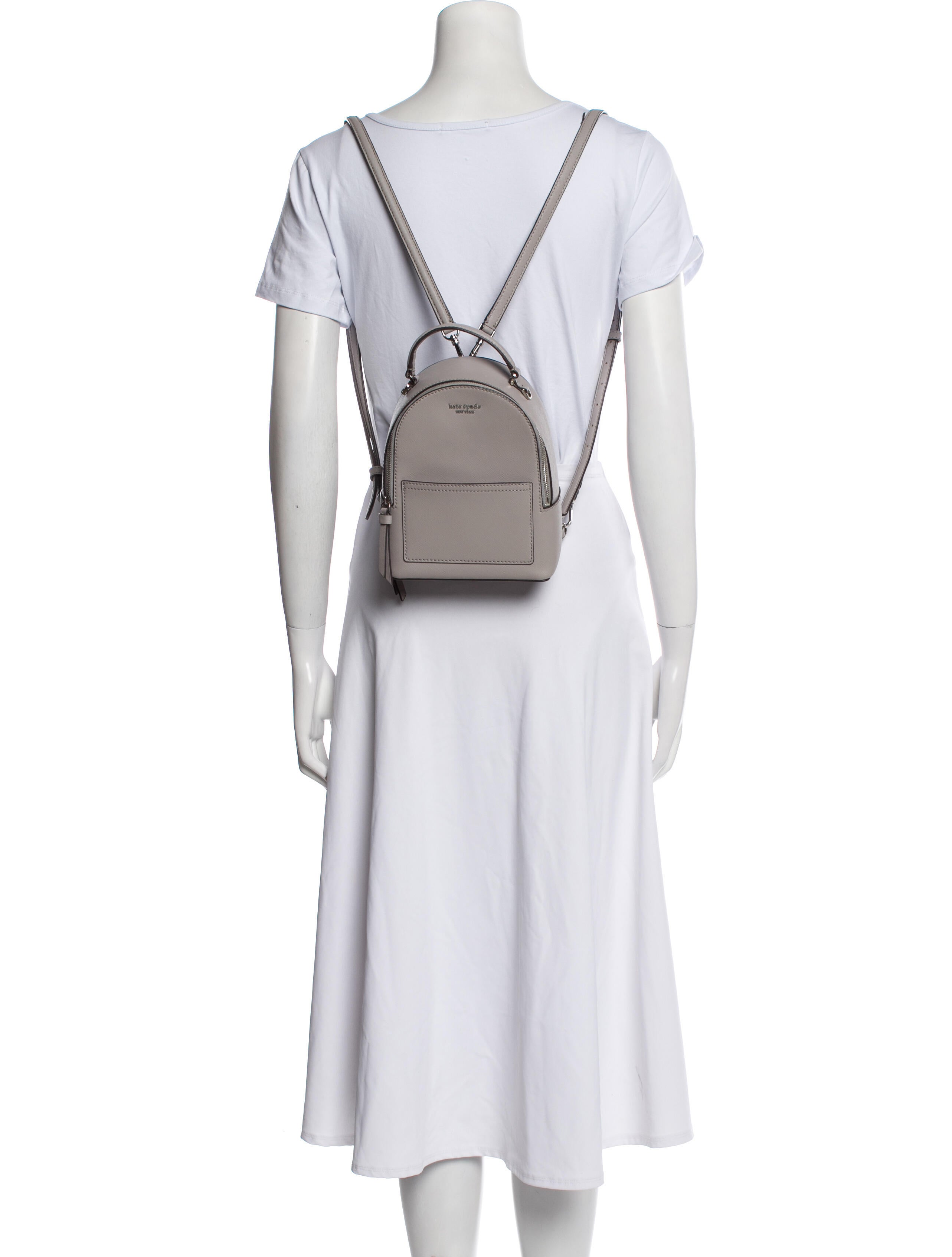 Kate Spade New York Leather Backpack - Grey Backpacks, Handbags ...