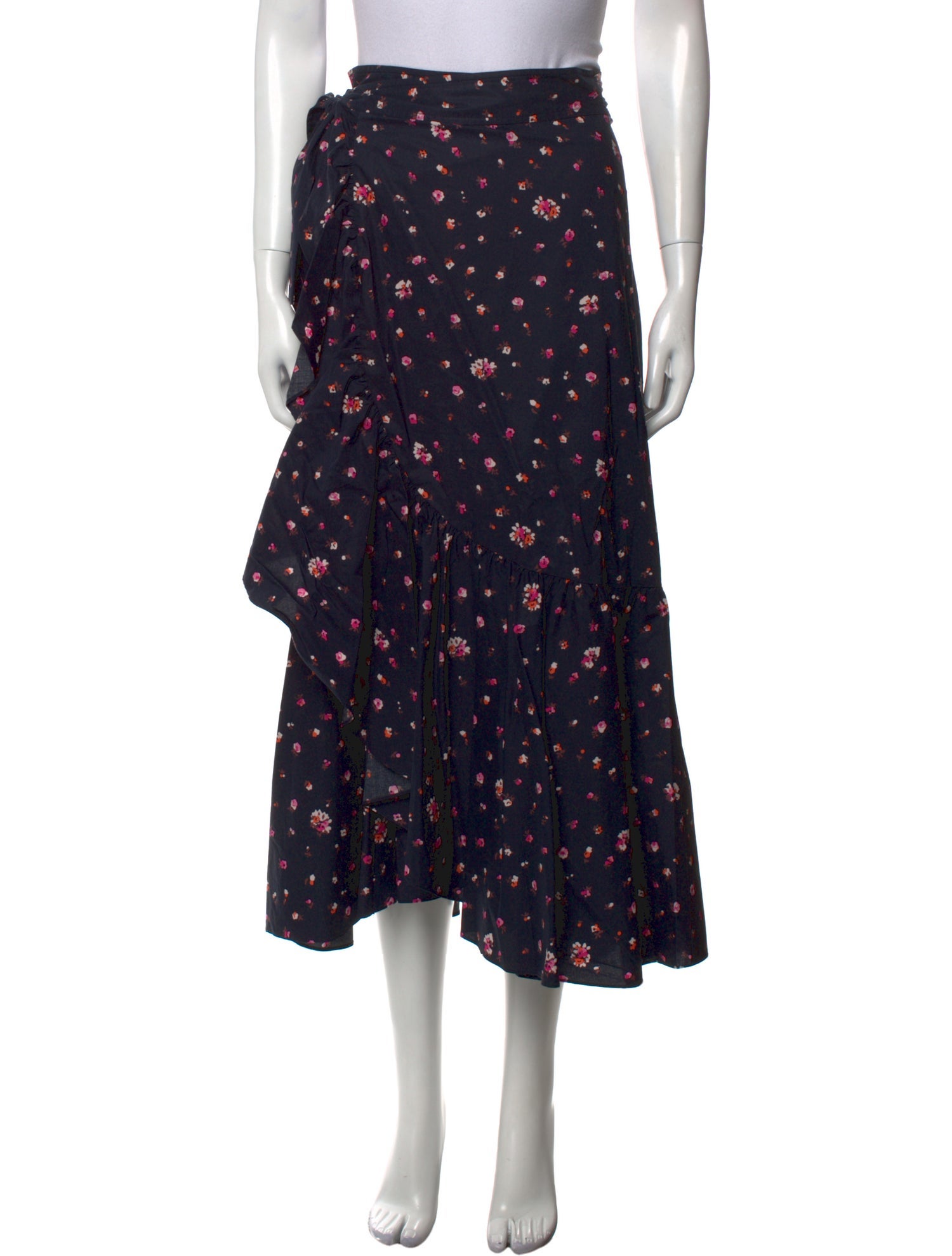 Kate Spade New York Floral Print Midi Length Skirt - Blue Skirts ...