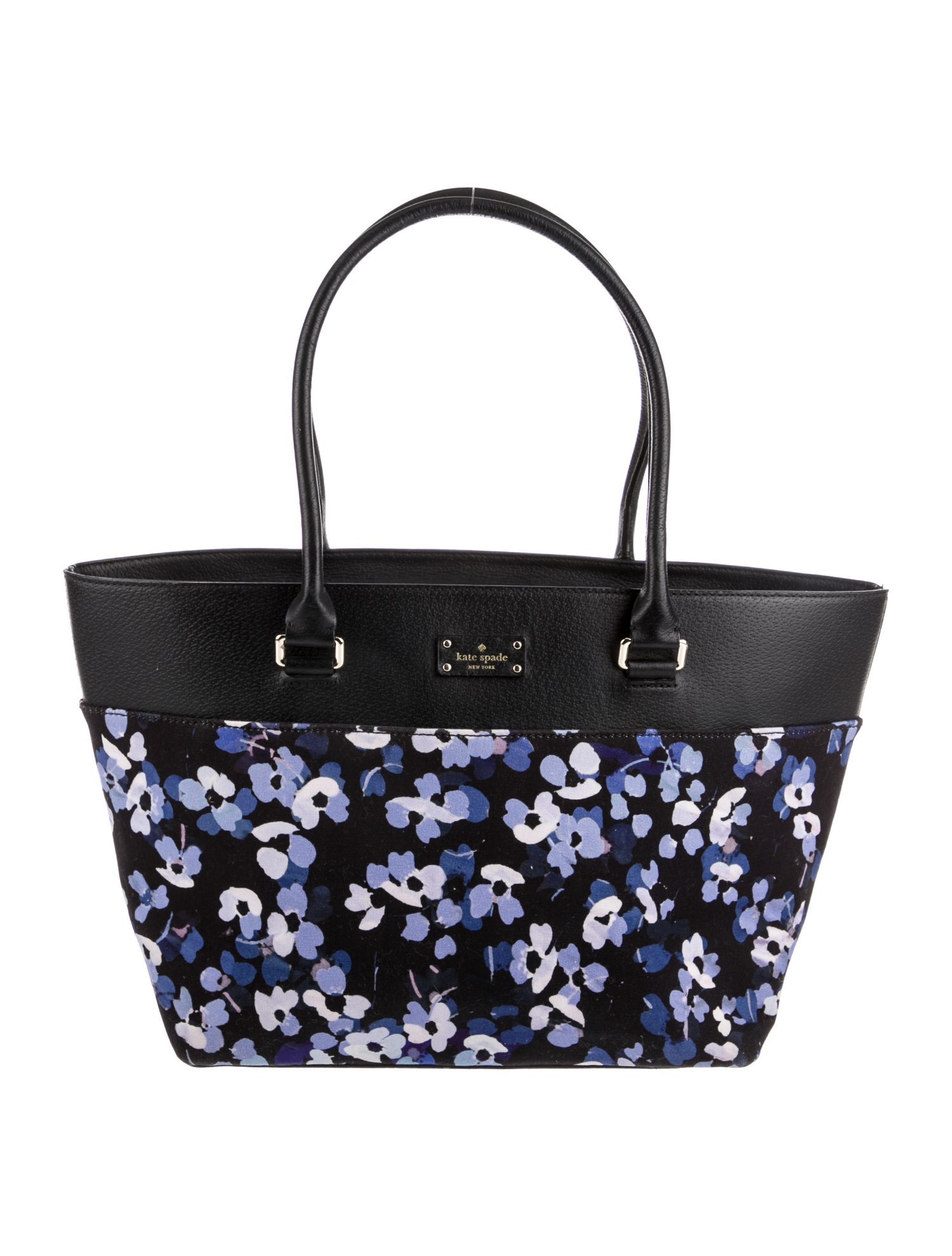 Kate Spade New York Leather-Trim Canvas Tote - Black Totes, Handbags ...