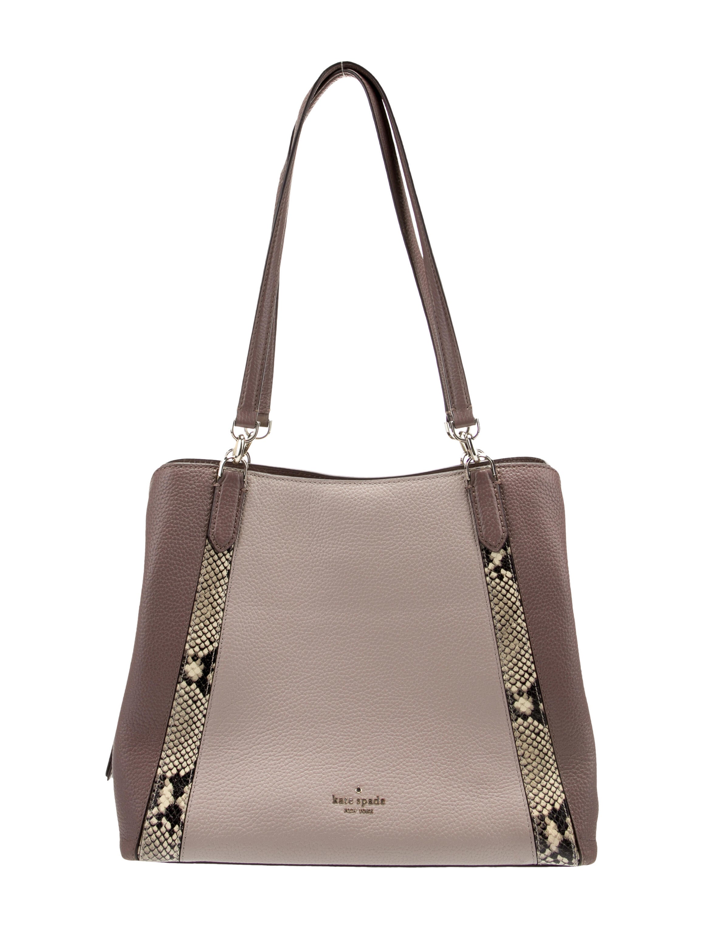 Kate Spade New York Embossed Trim Leather Shoulder Bag - Purple ...