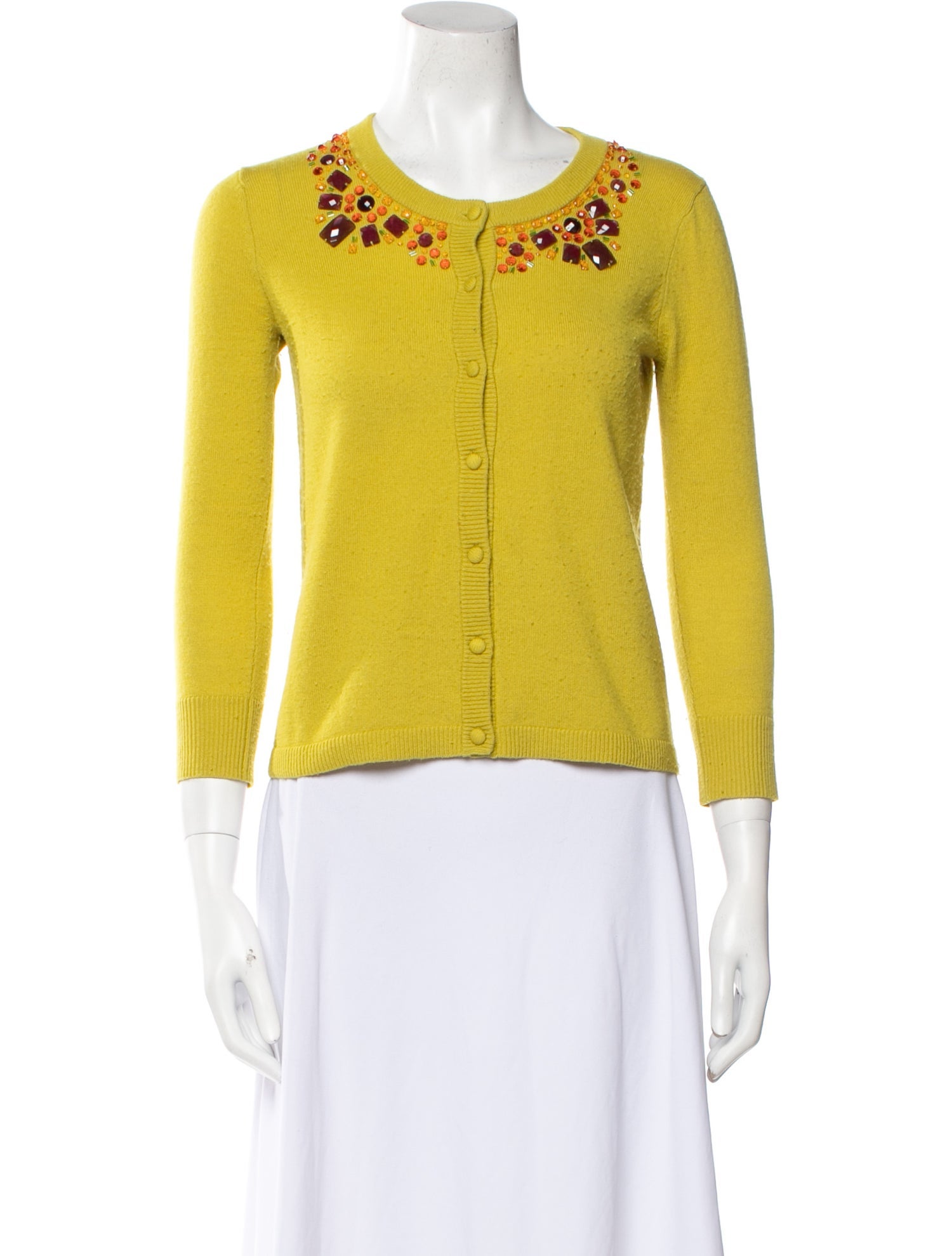 Kate Spade New York Scoop Neck Sweater - Yellow Knitwear, Clothing ...