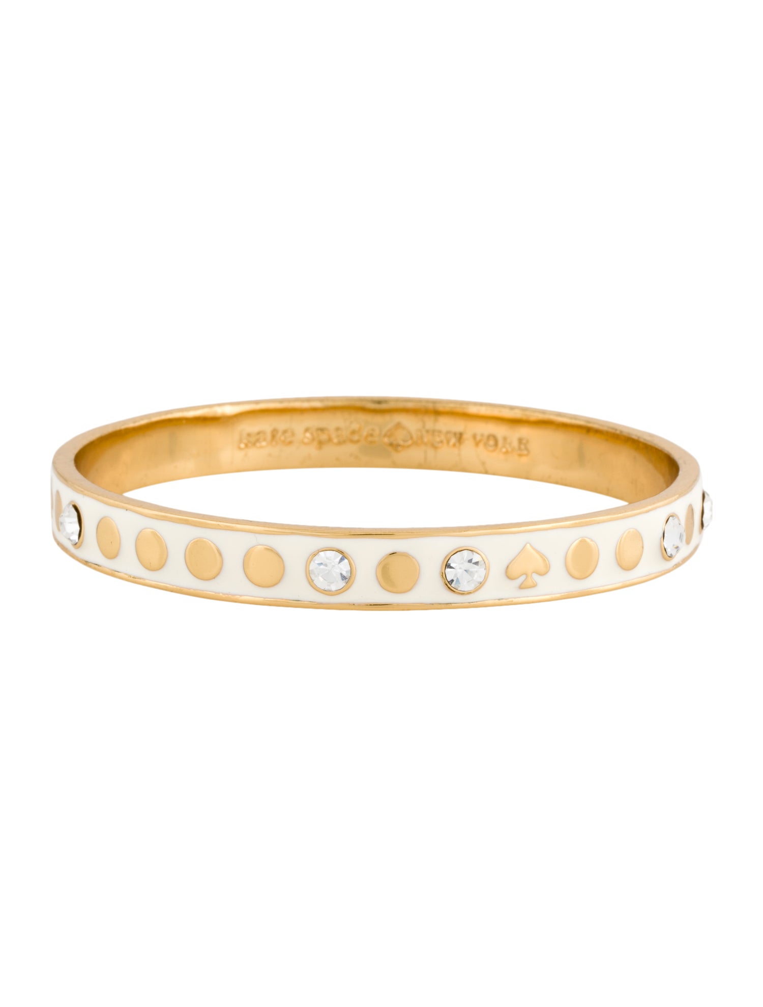 Kate Spade New York Enamel Spade Bangle Bracelet - Blue, Gold-Tone ...