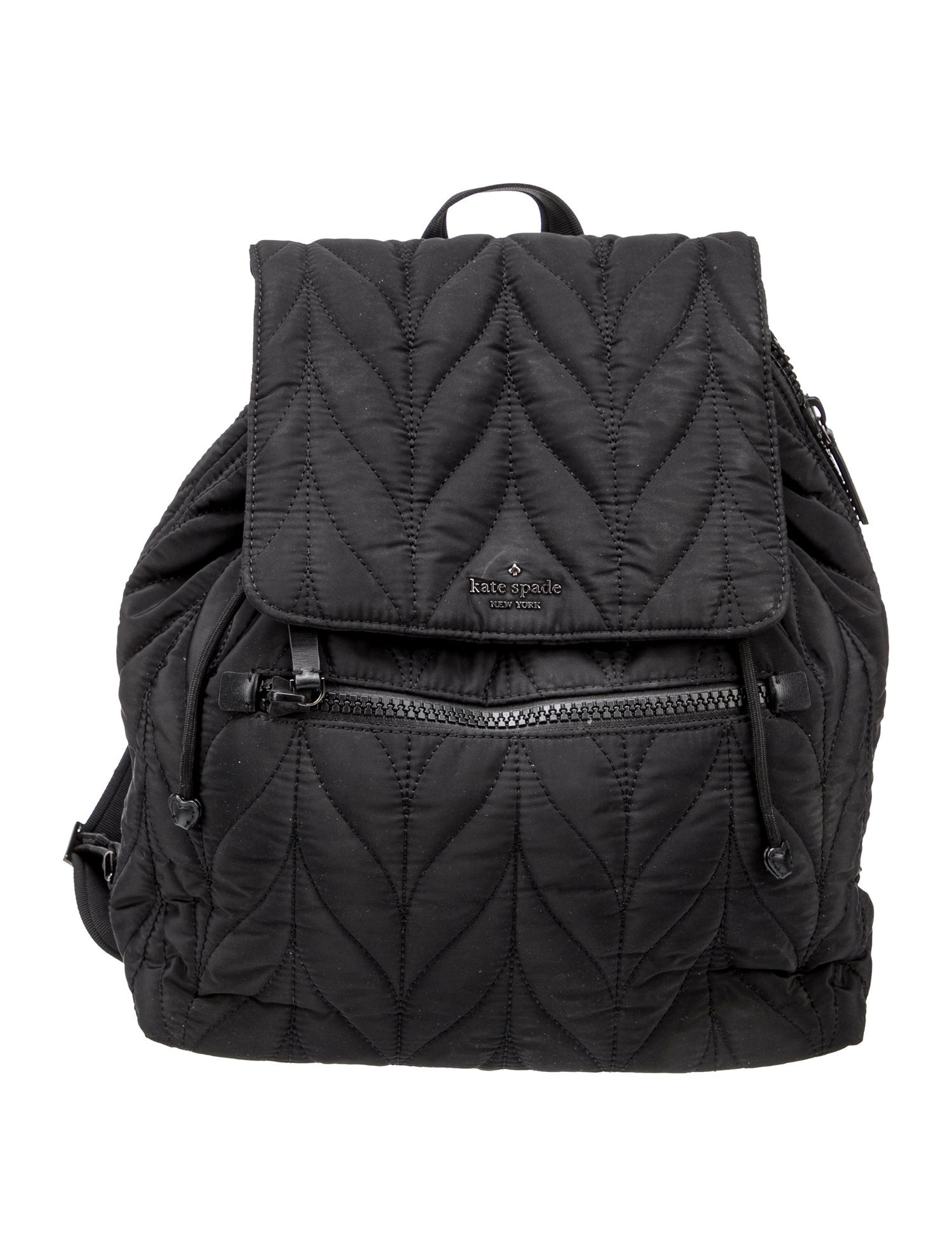 Kate Spade New York Leather Trimmed Nylon Backpack - Black Backpacks ...