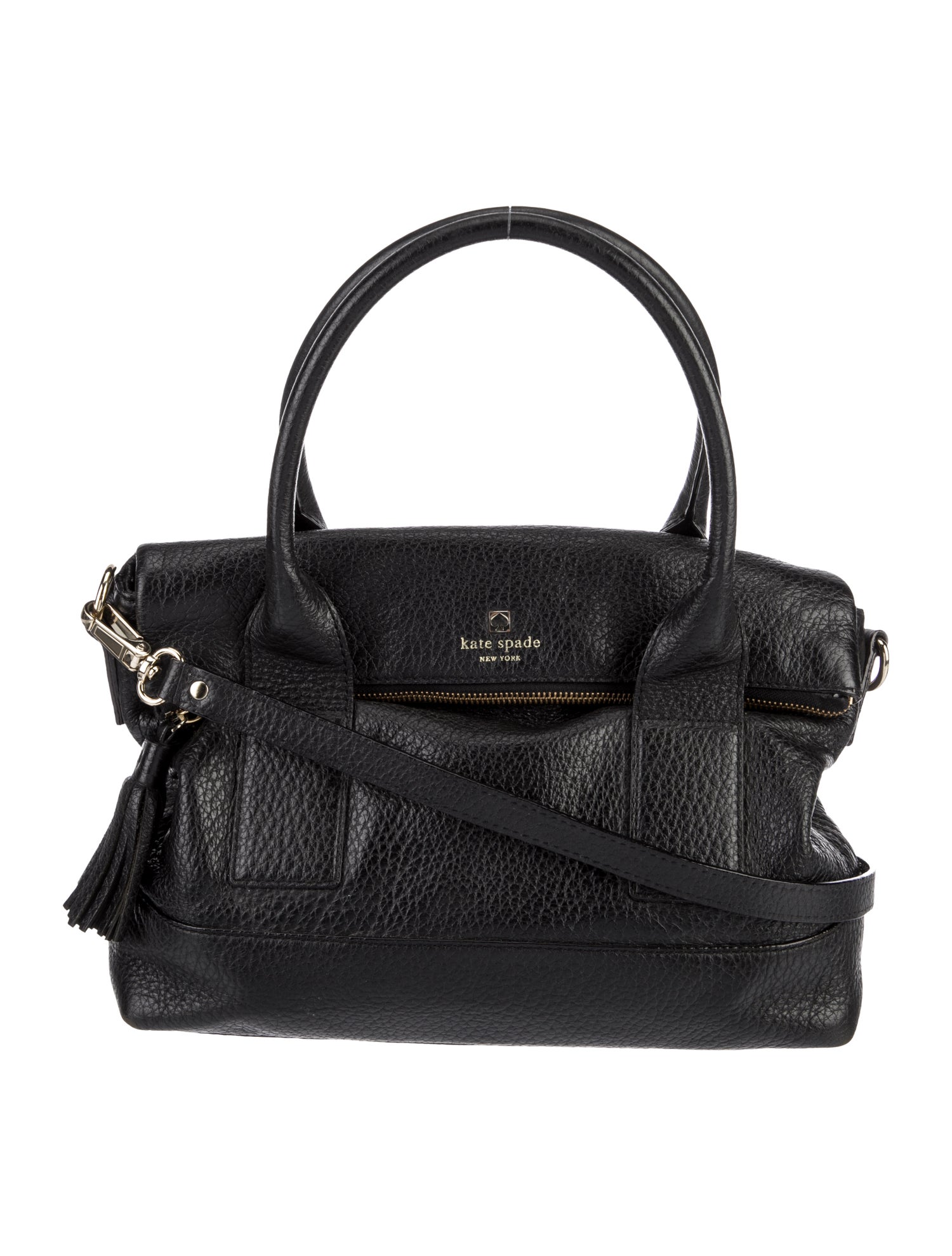 Kate Spade New York Leather Handle Bag - Black Handle Bags, Handbags ...
