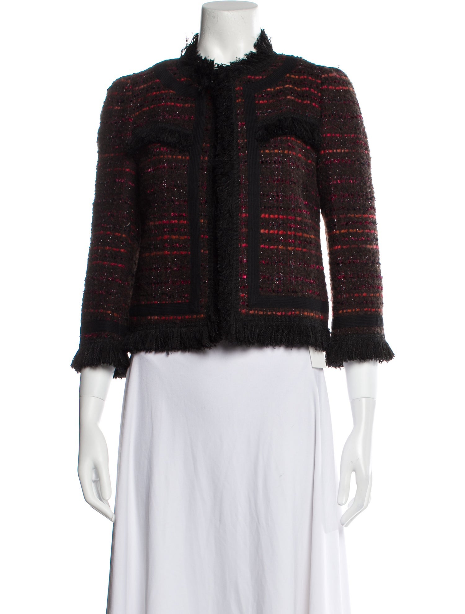 Kate Spade New York Tweed Pattern Evening Jacket - Brown Jackets ...