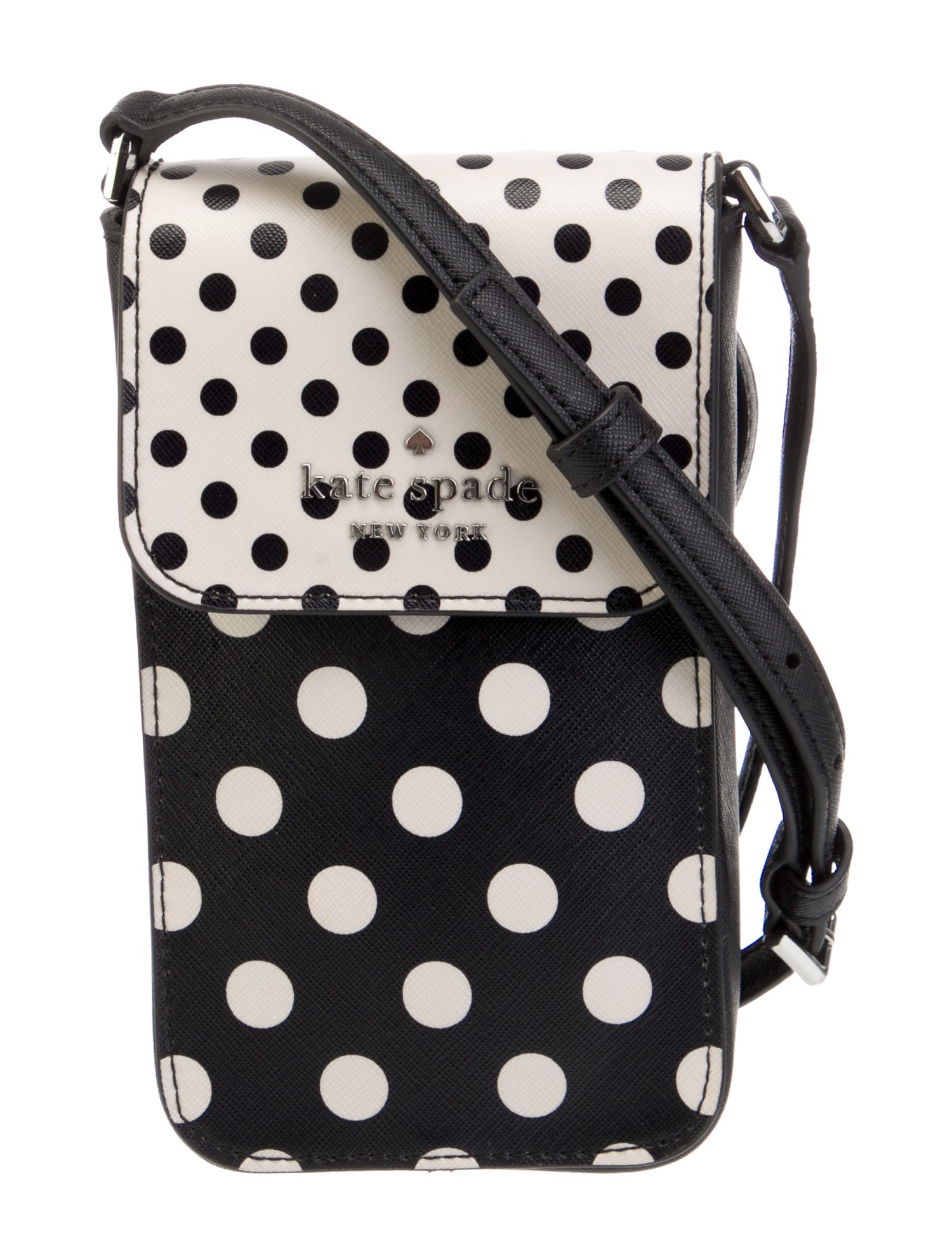 Kate Spade New York Leather Polka Dot Crossbody Bag w/Tags - Black ...