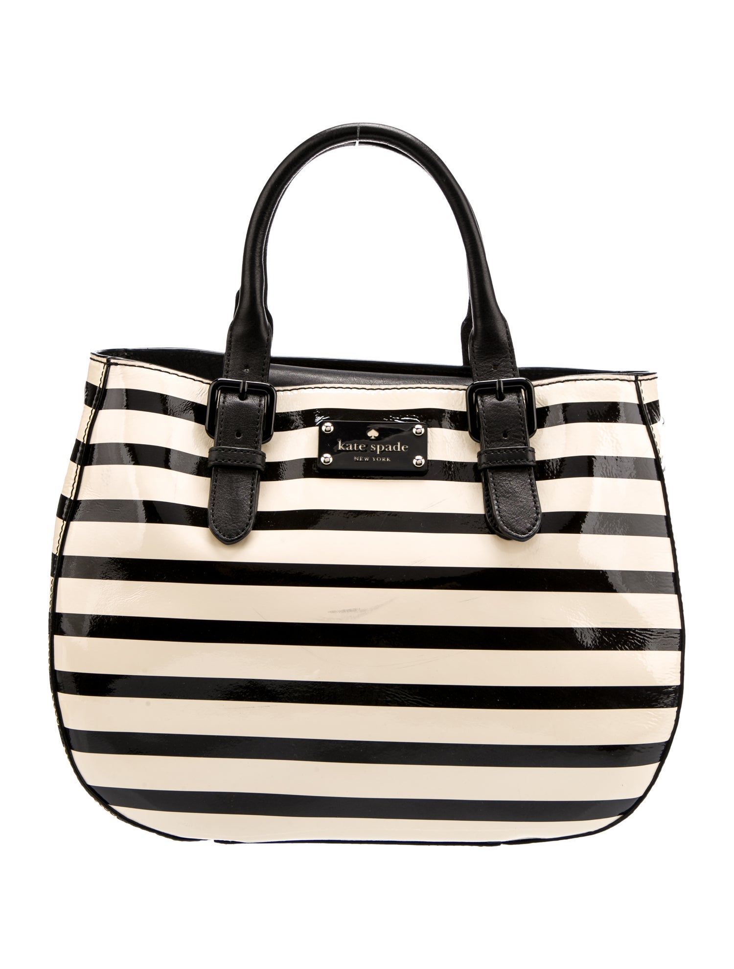 Kate Spade New York Patent Leather - Neutrals Handle Bags, Handbags ...