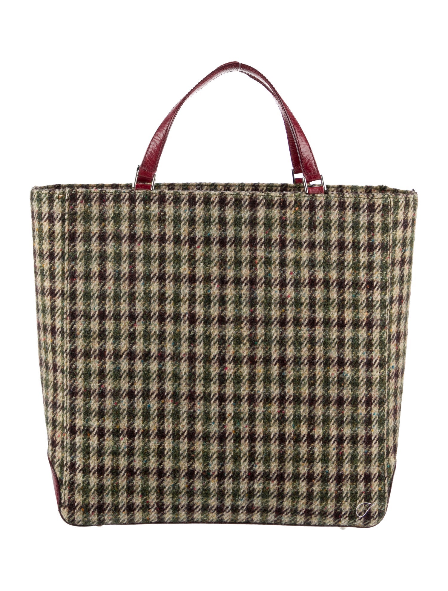 Kate Spade New York Wool Leather Trim Totes Bag - Green Totes, Handbags ...