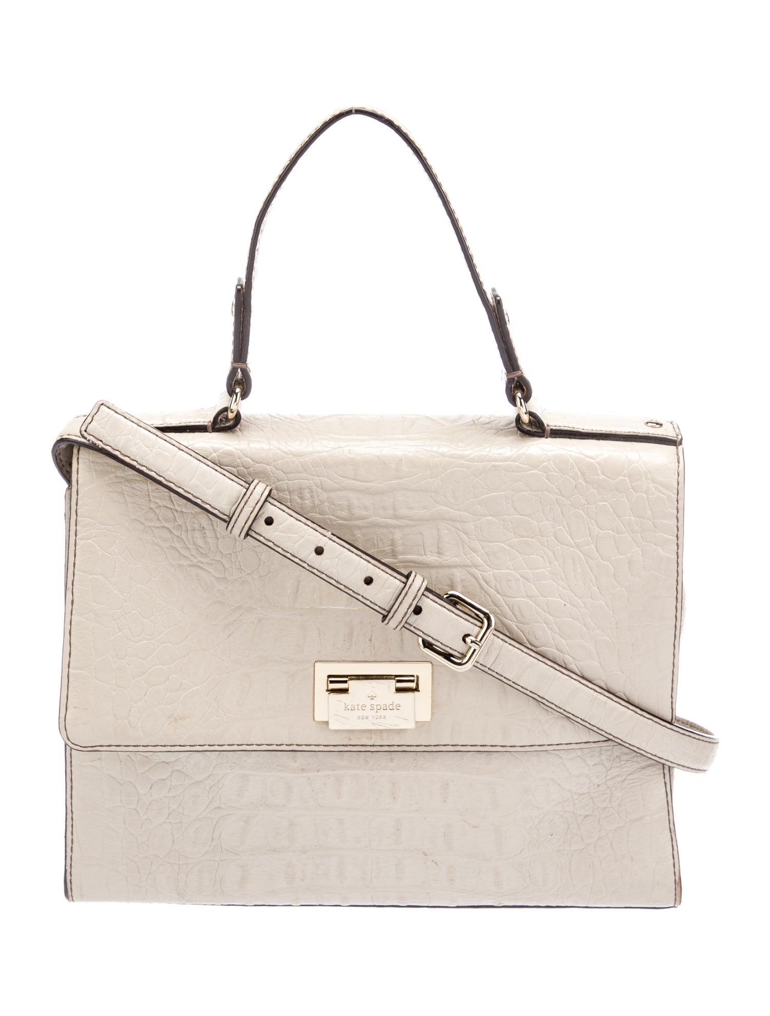 VBH Crocodile Cruiser Bag - White Handle Bags, Handbags - VBH20254 ...