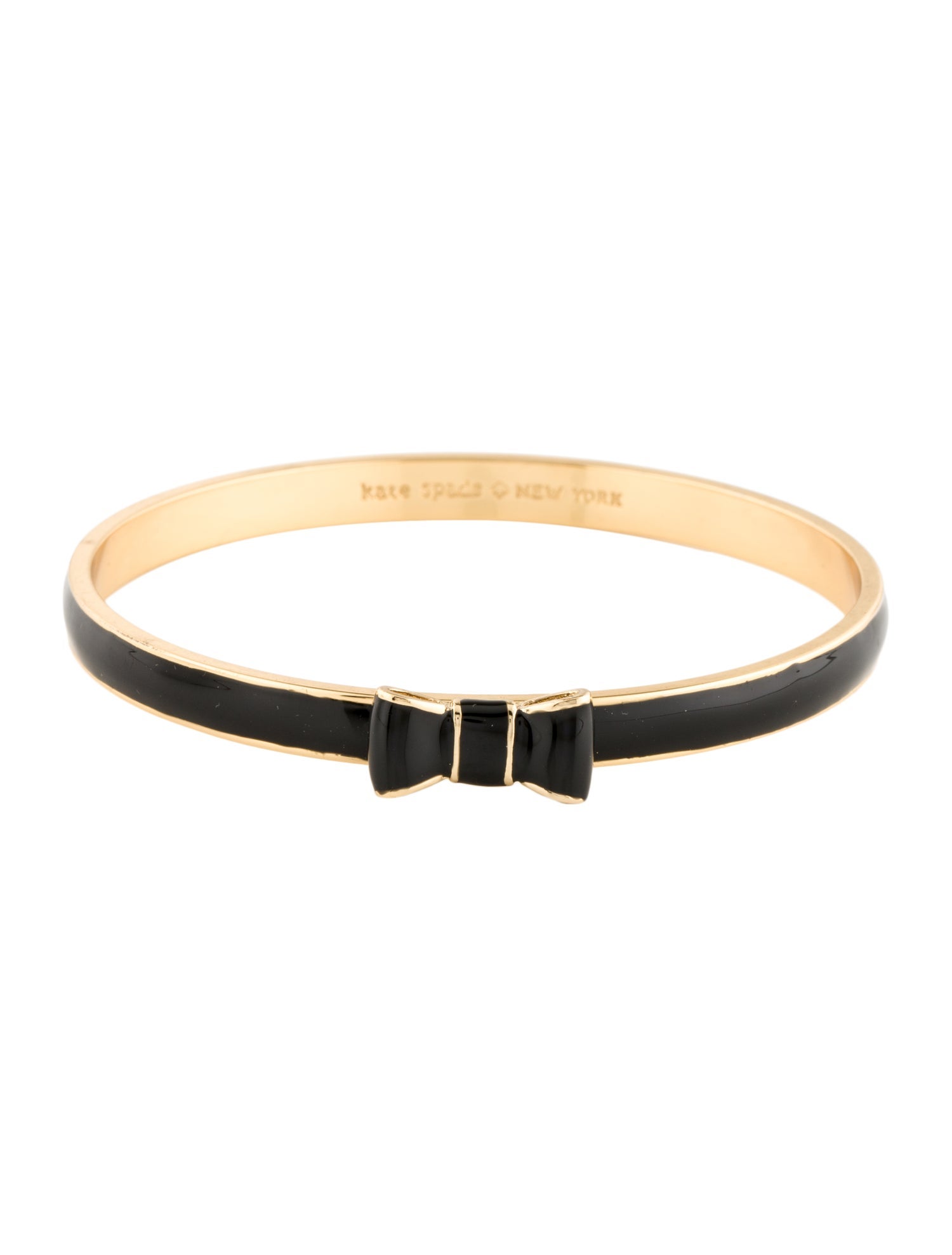 Kate Spade New York Take A Bow Bangle Bracelet - Gold-Tone Metal Bangle ...