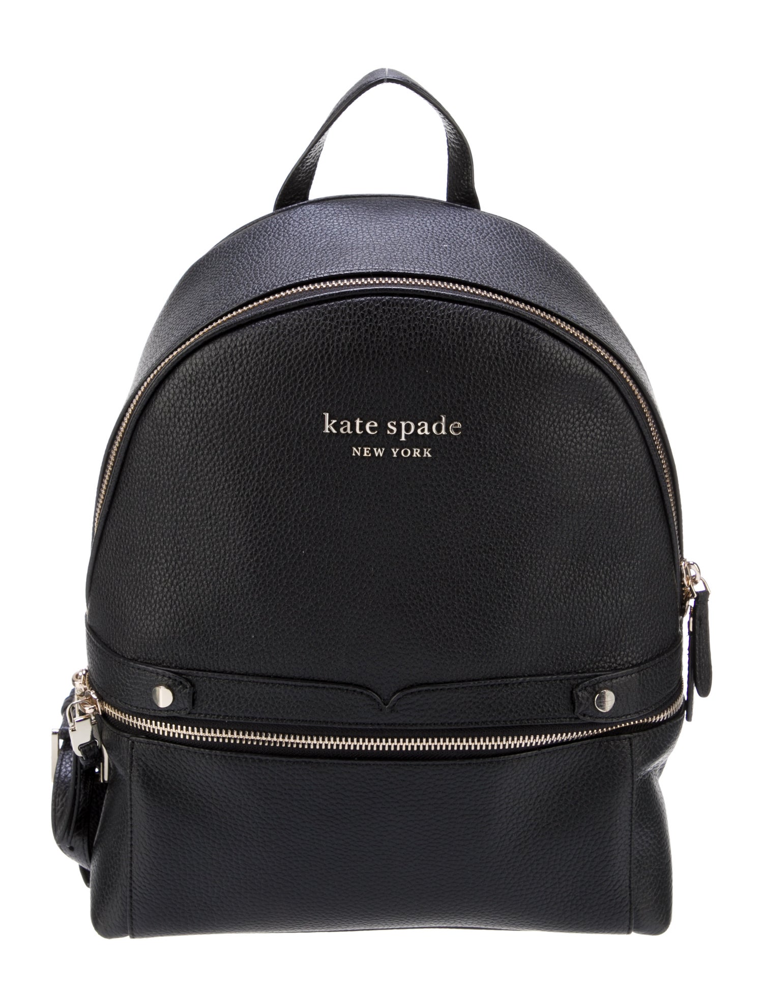 Kate Spade New York Gold-Tone Leather Backpack - Black Backpacks ...