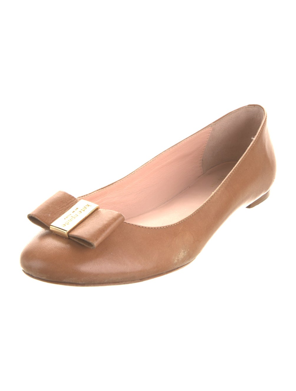 Kate Spade New York Leather Bow Accents Ballet Flats - Brown Flats ...