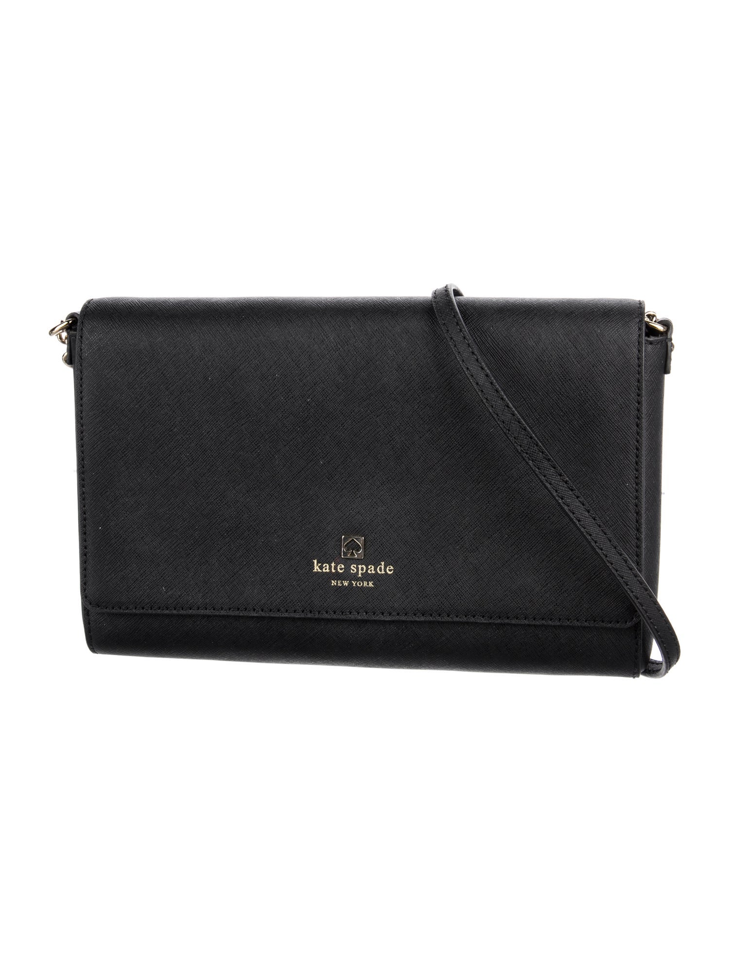 Kate Spade New York Saffiano Leather Crossbody Bag - Black Crossbody ...