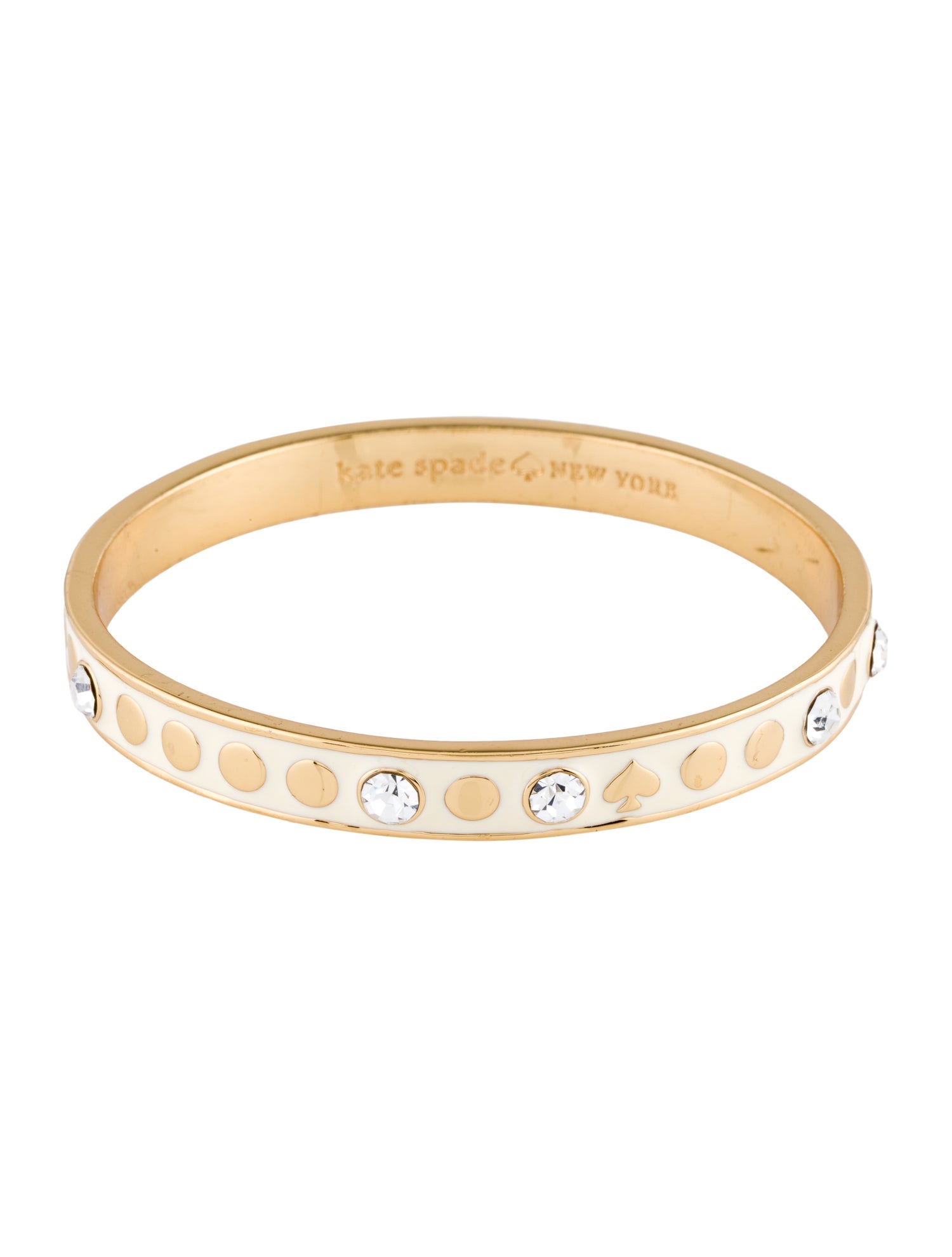Kate Spade New York Crystal & Enamel Bangle Bracelet - Gold-Tone Metal ...