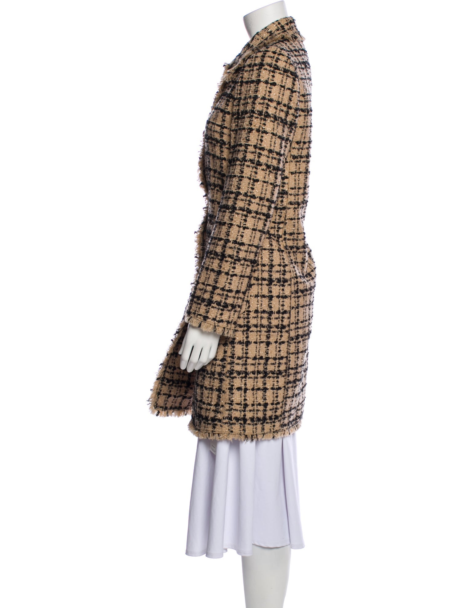 Tory Burch Tweed Pattern Coat - Grey Coats, Clothing - WTO660271 | The ...