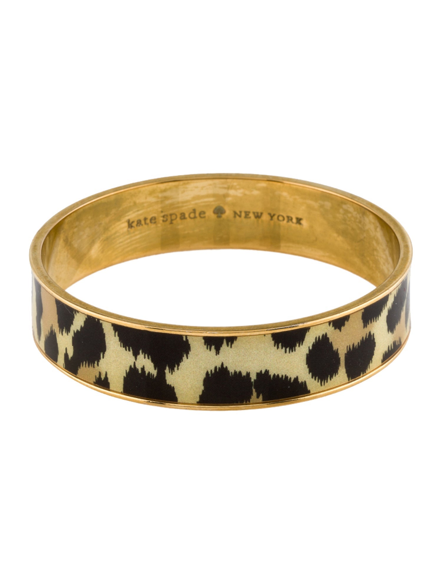 Kate Spade New York Leopard Bangle Bracelet - Gold-Tone Metal Bangle ...