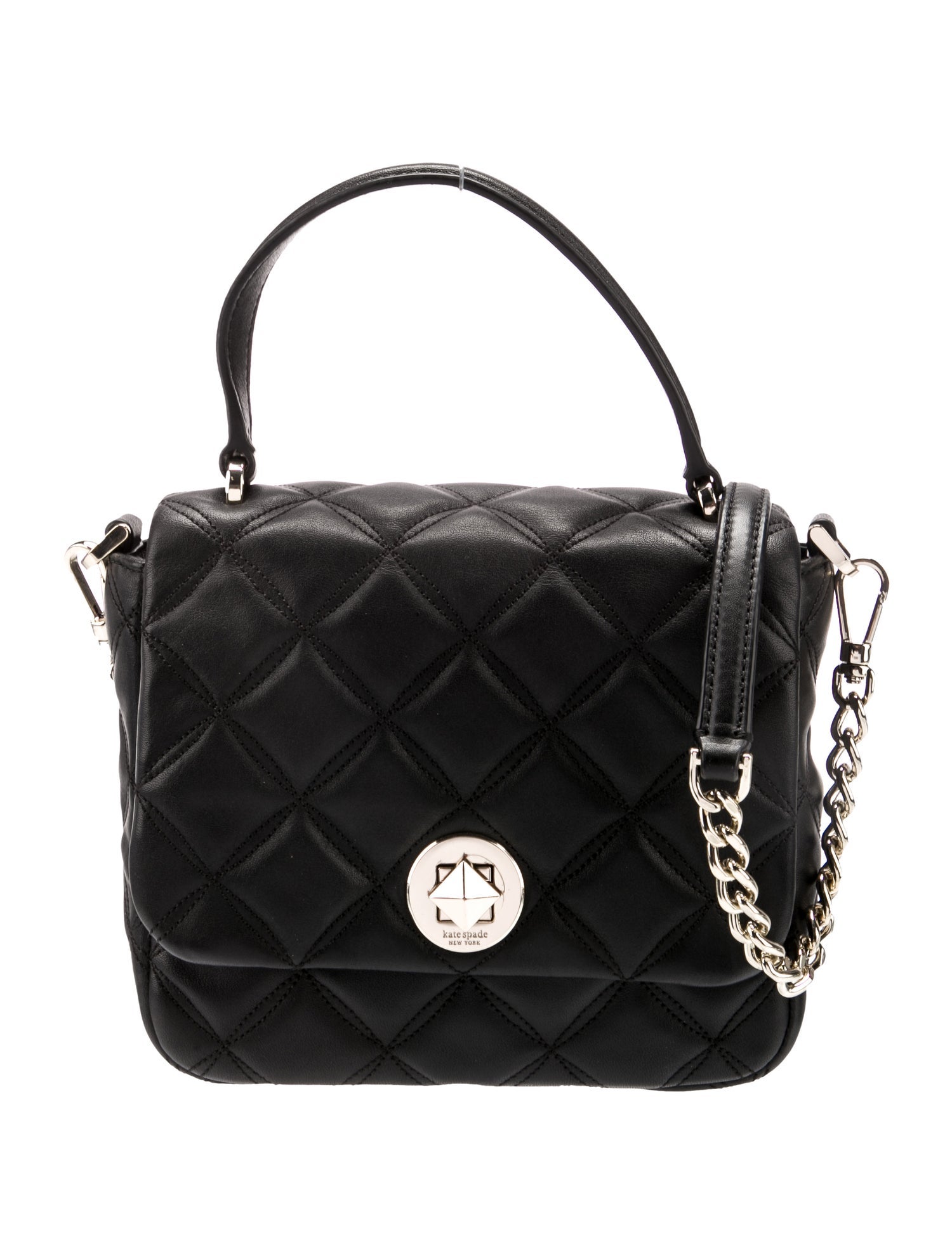 Kate Spade New York Leather Top Handle Bag - Black Handle Bags ...