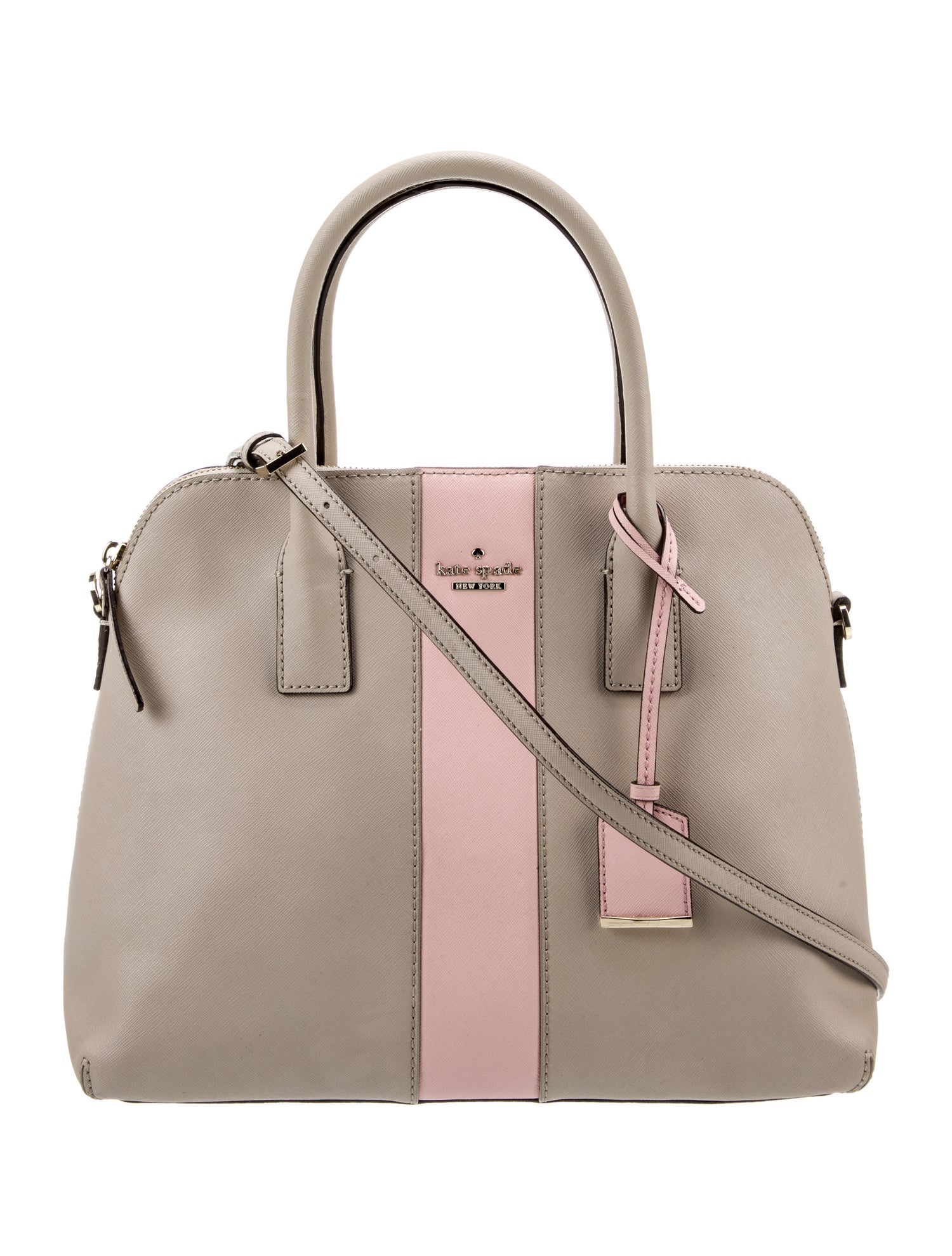 Kate Spade New York Saffiano Leather Top Handle Bag - Neutrals Handle ...