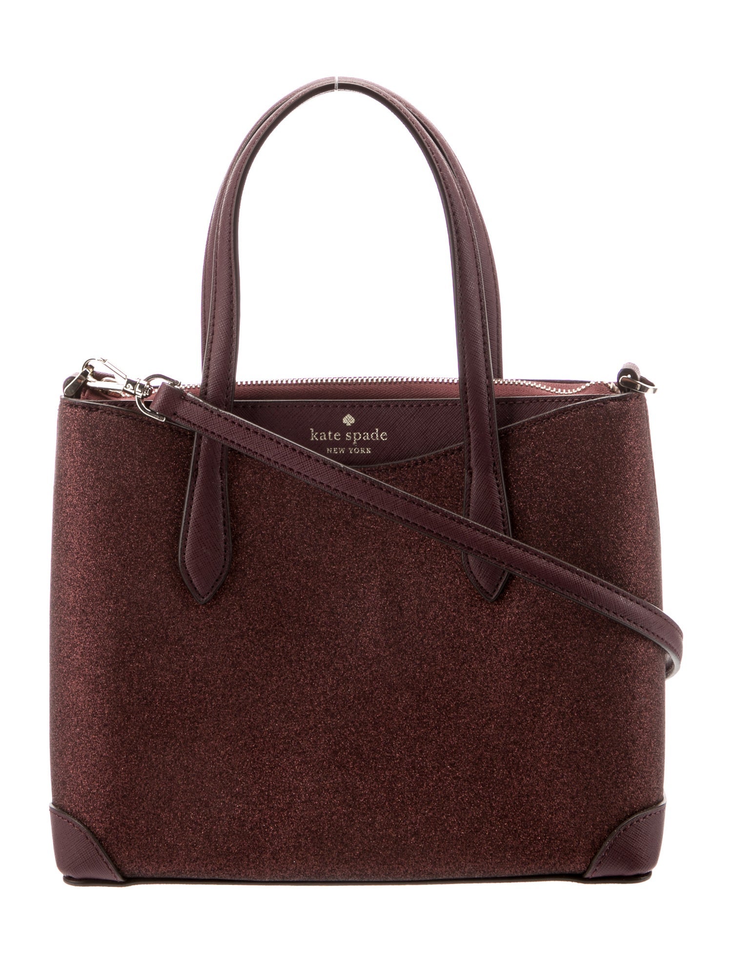 Kate Spade New York Glitter Shoulder Bag - Burgundy Handle Bags ...