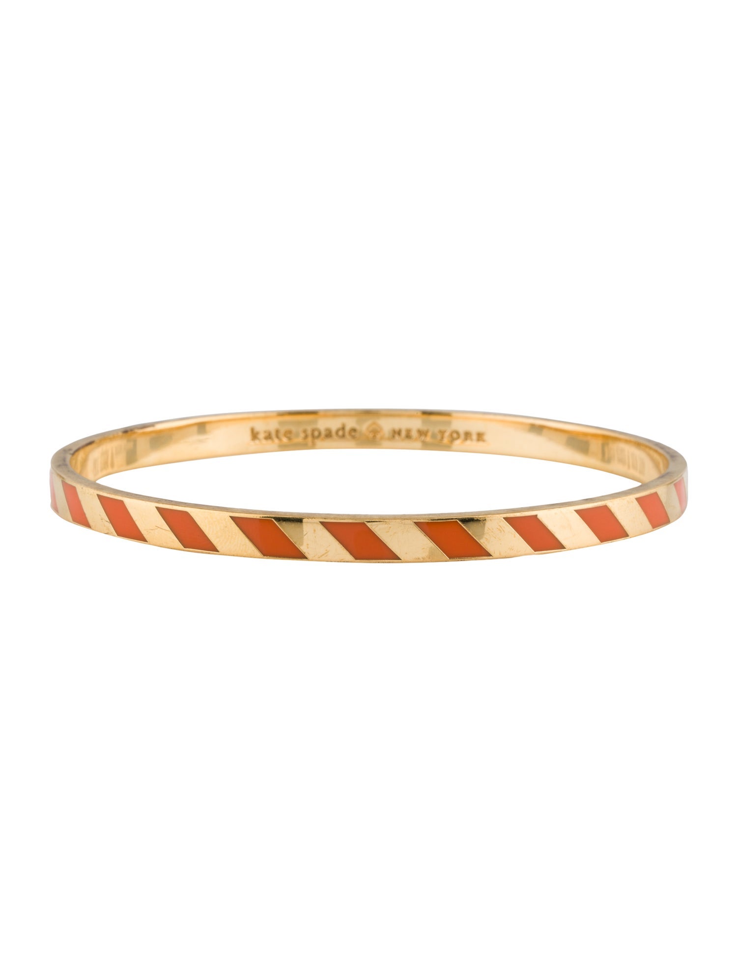 Kenneth Jay Lane Enamel Hinged Bangle Bracelet - Pink, Gold-Tone Metal ...