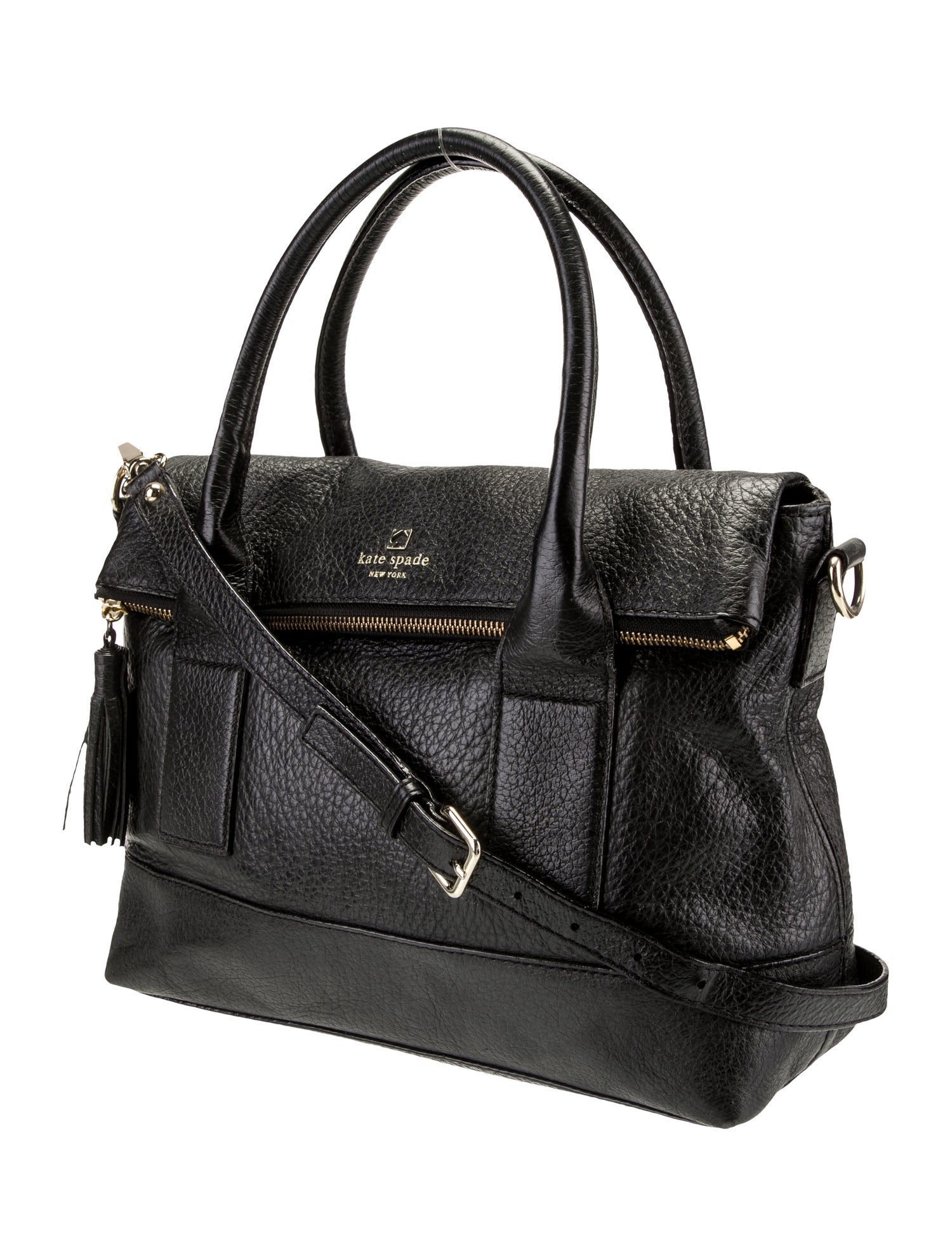Kate Spade New York Leather Top Handle Bag - Black Handle Bags ...