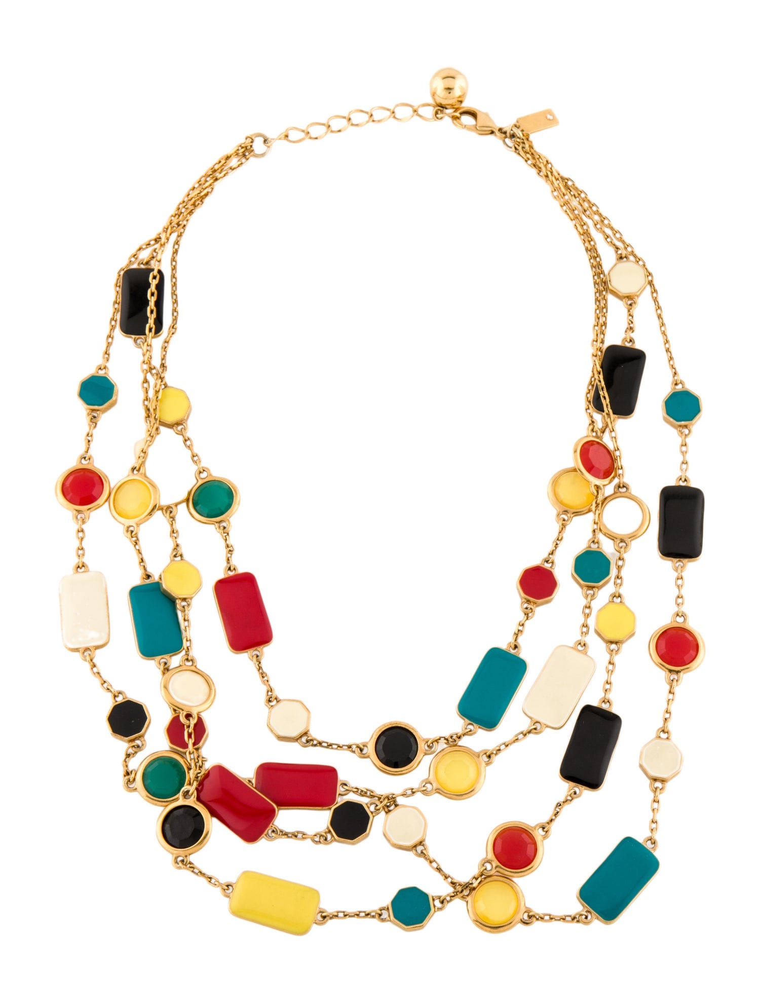Kate Spade New York Pop Palette Multistrand Necklace - Black, Gold-Tone ...