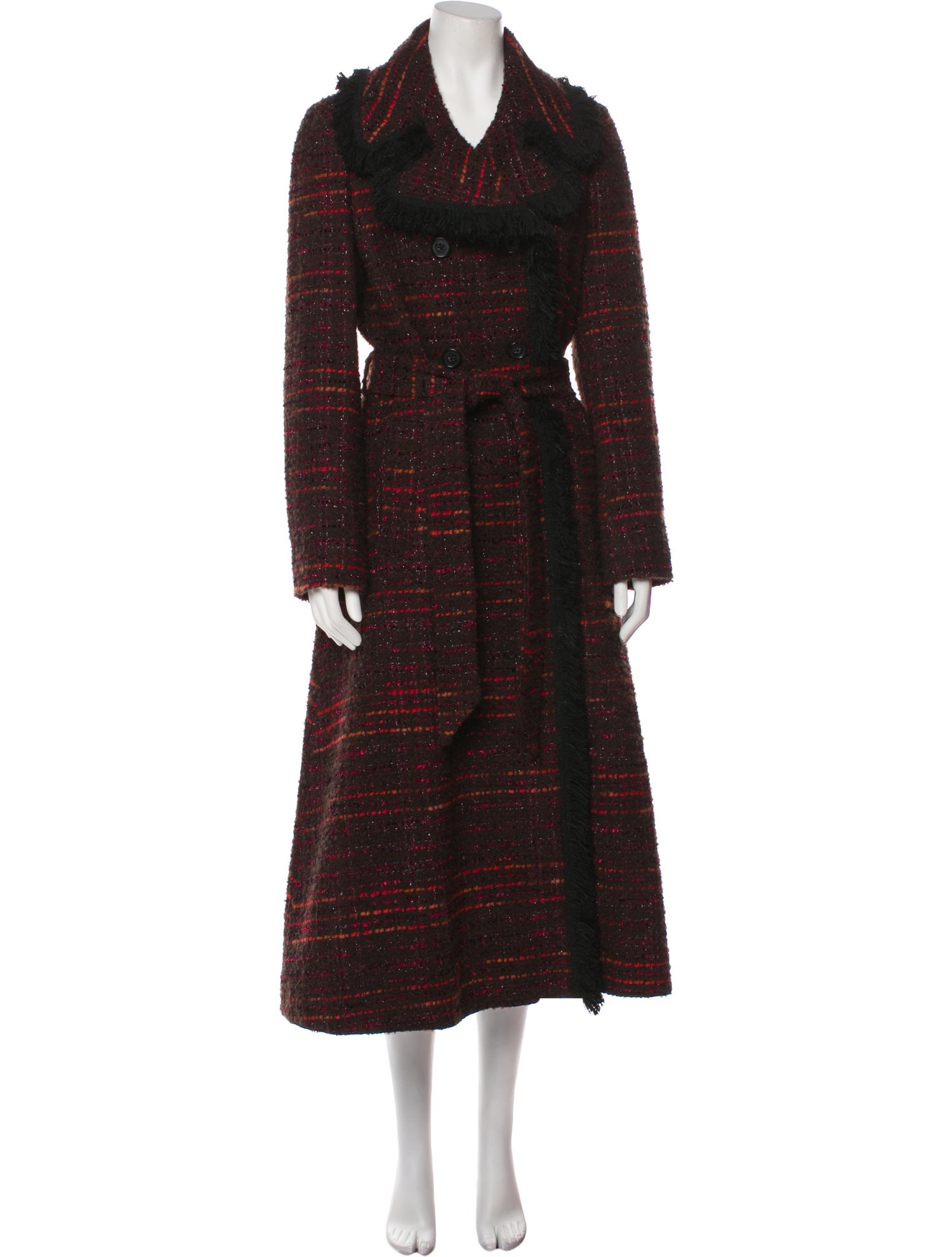 Kate Spade New York Tweed Pattern Trench Coat - Brown Coats, Clothing ...