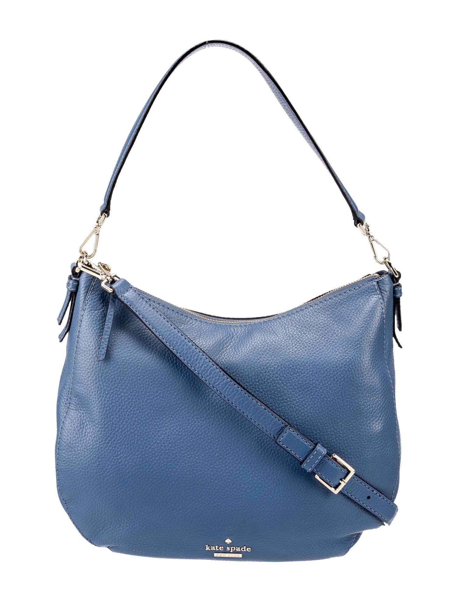 Kate Spade New York Leather Shoulder Bag - Blue Shoulder Bags, Handbags ...