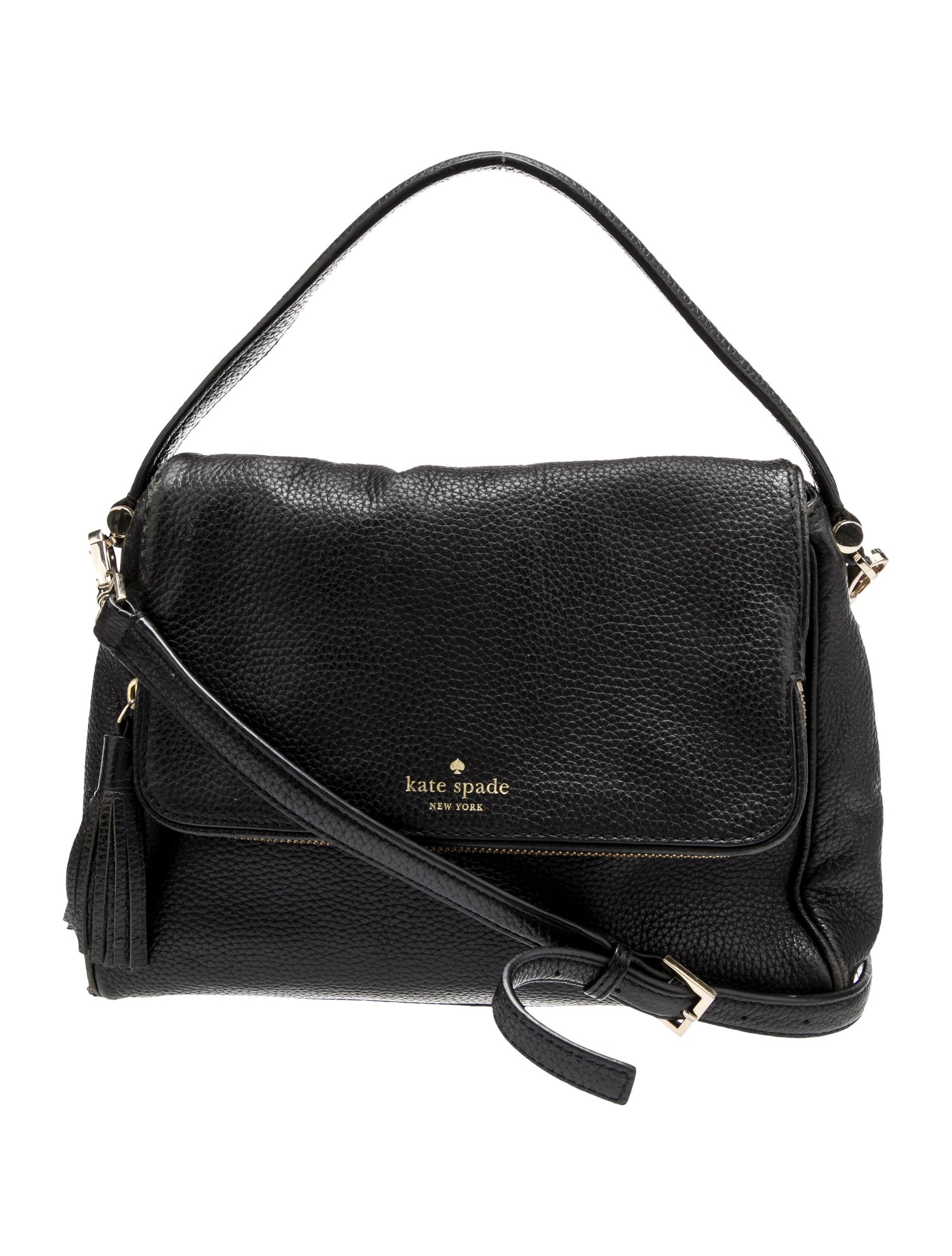 Kate Spade New York Leather Shoulder Bag - Black Shoulder Bags ...