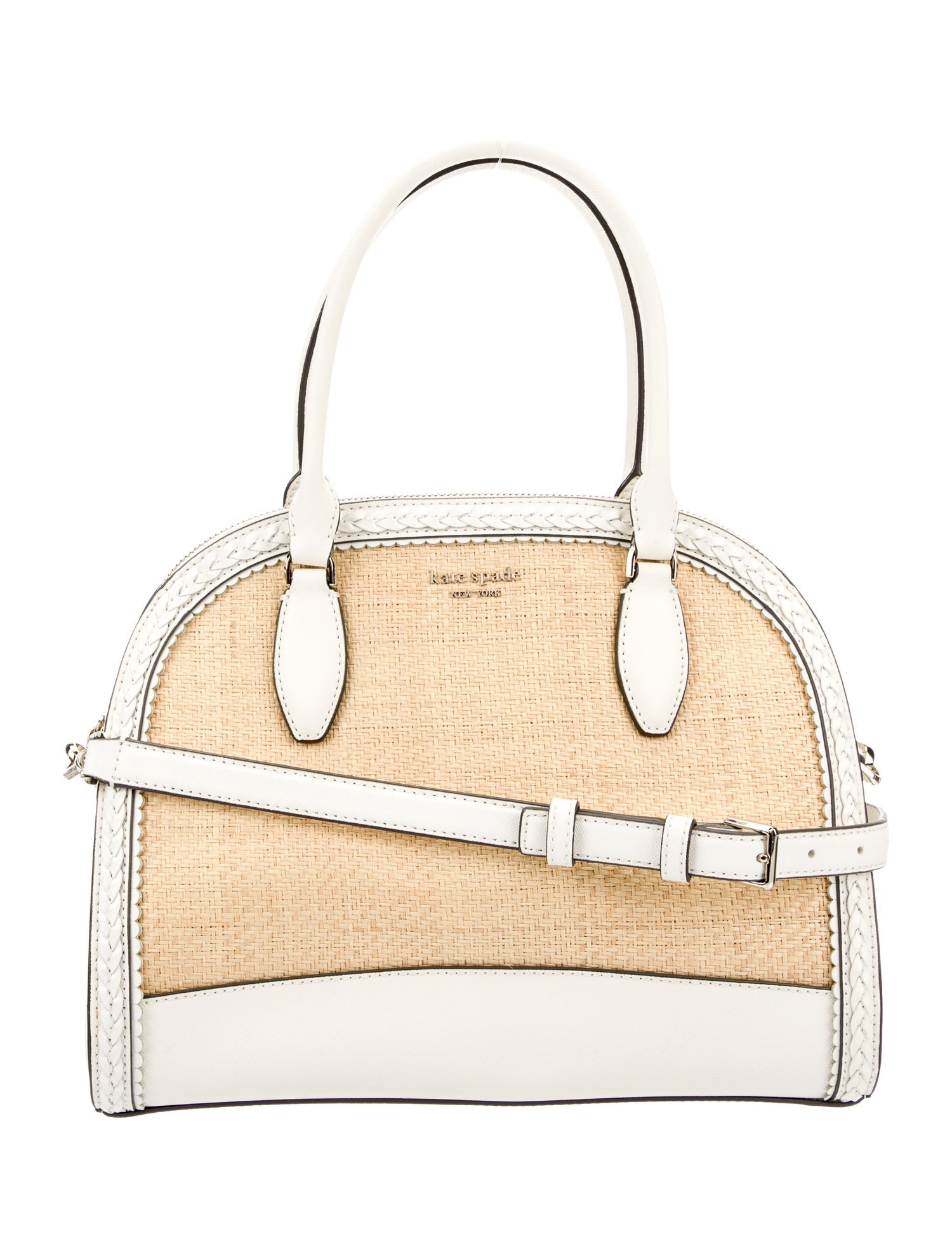 Kate Spade New York Rattan Top Handle Bag - White Handle Bags, Handbags ...