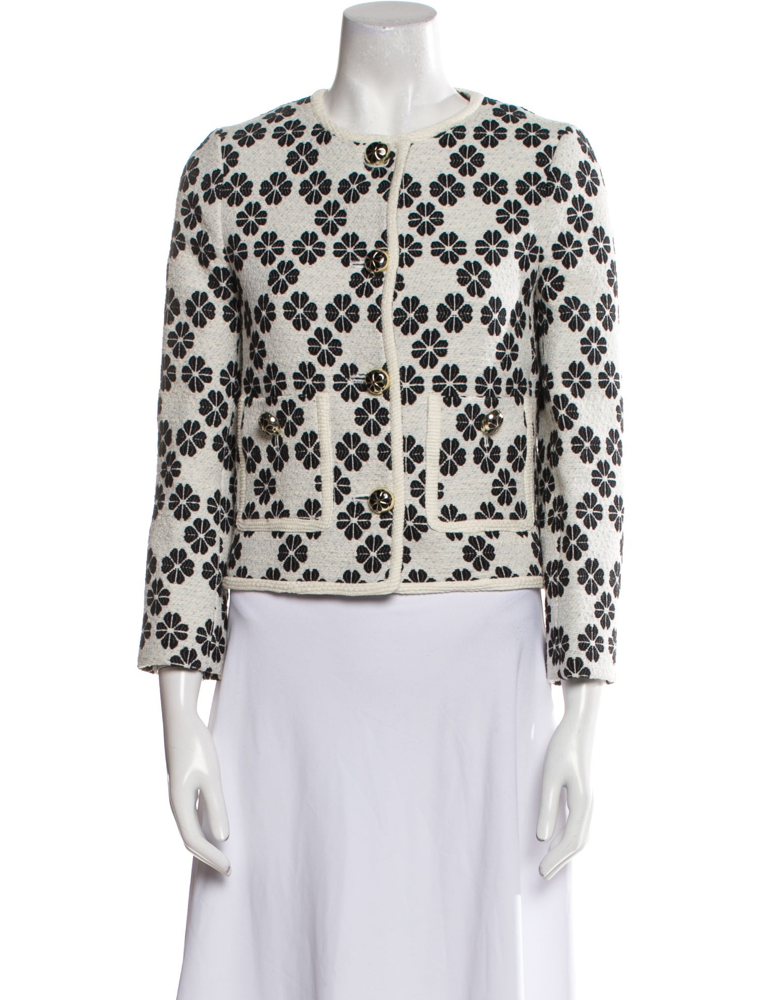 Kate Spade New York Floral Print Evening Jacket - Neutrals Jackets ...