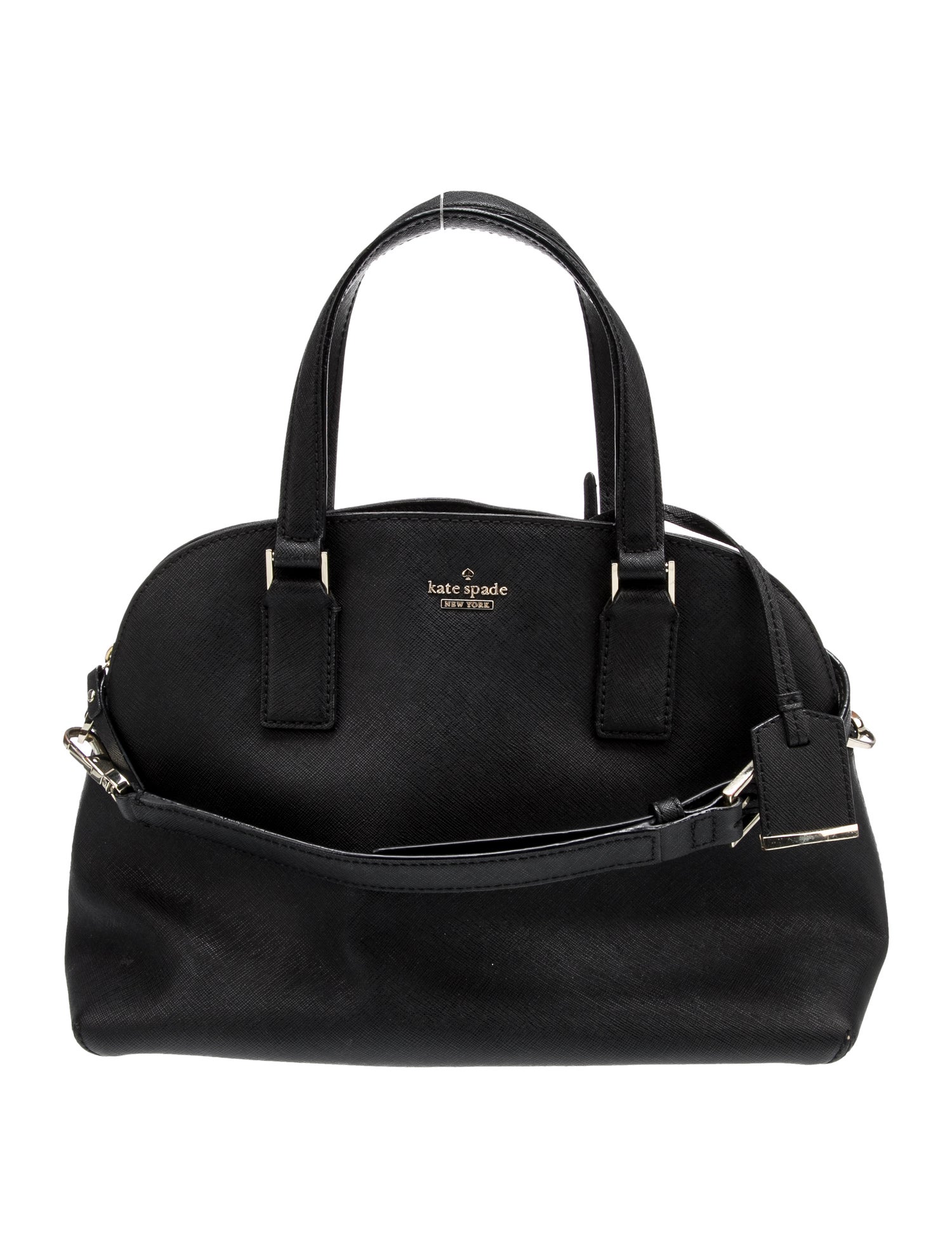 Kate Spade New York Saffiano Leather Weekender Bag - Black Crossbody ...