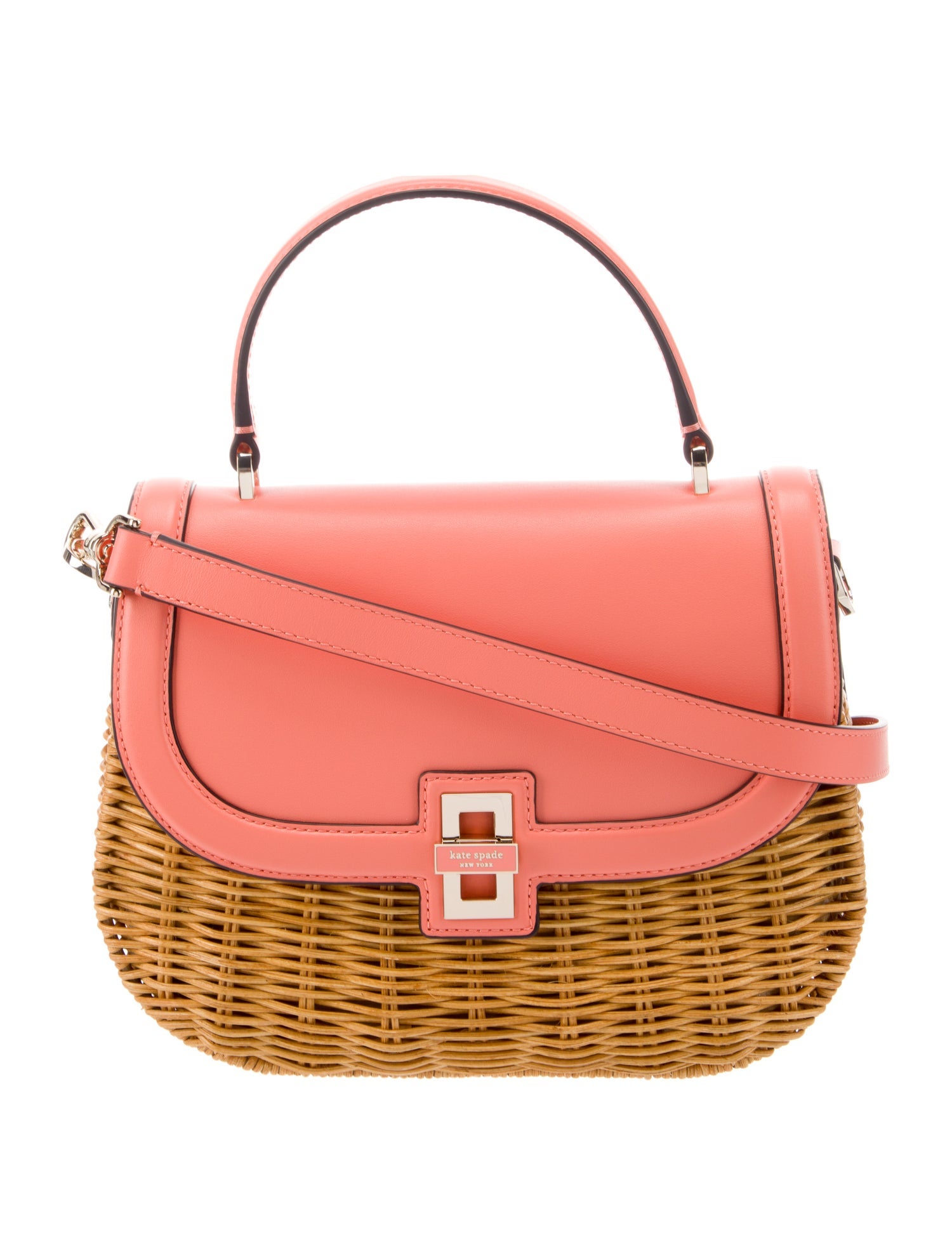 Kate Spade New York Wicker Top Handle Bag - Neutrals Handle Bags ...