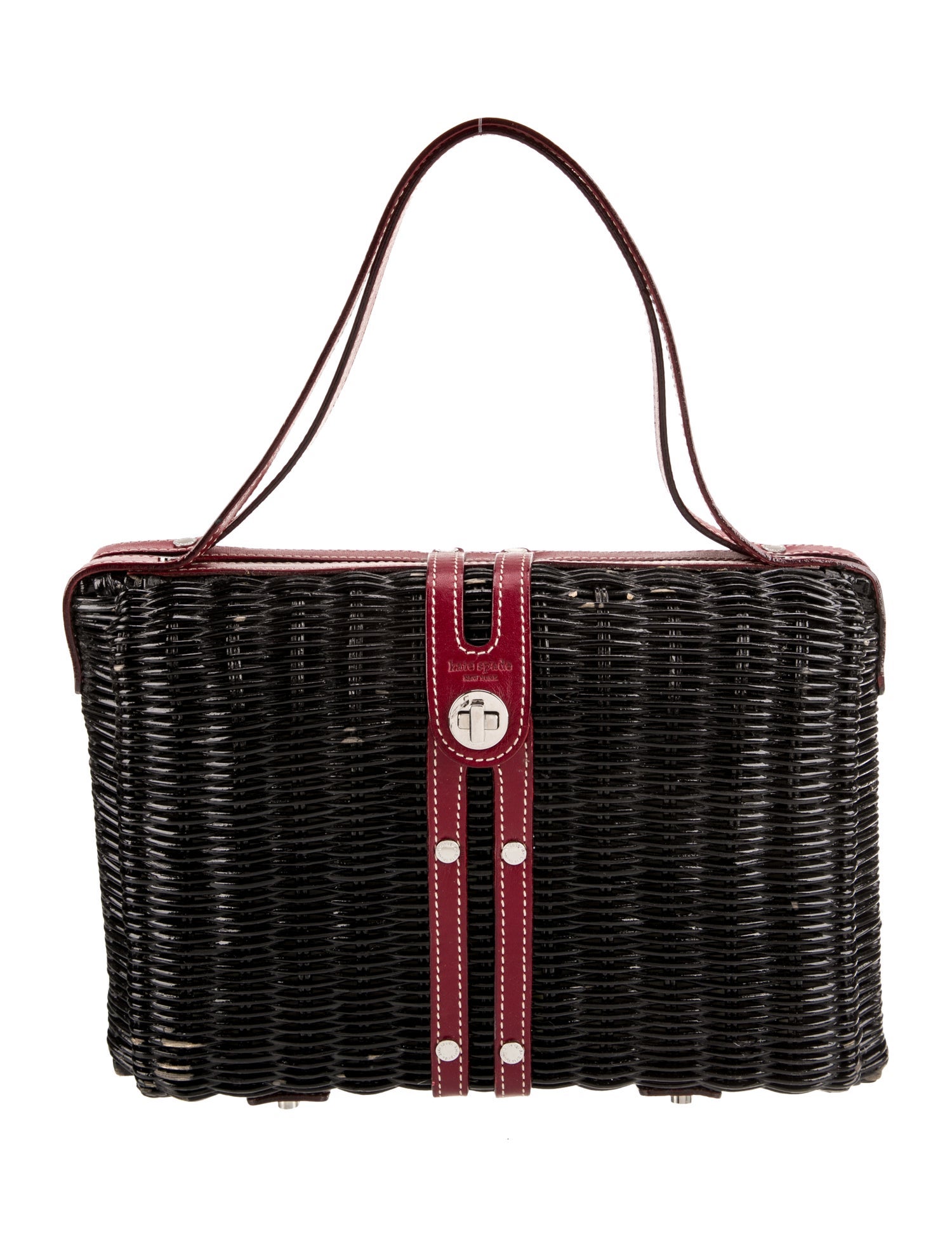 Kate Spade New York Wicker Top Handle Bag - Black Handle Bags, Handbags ...