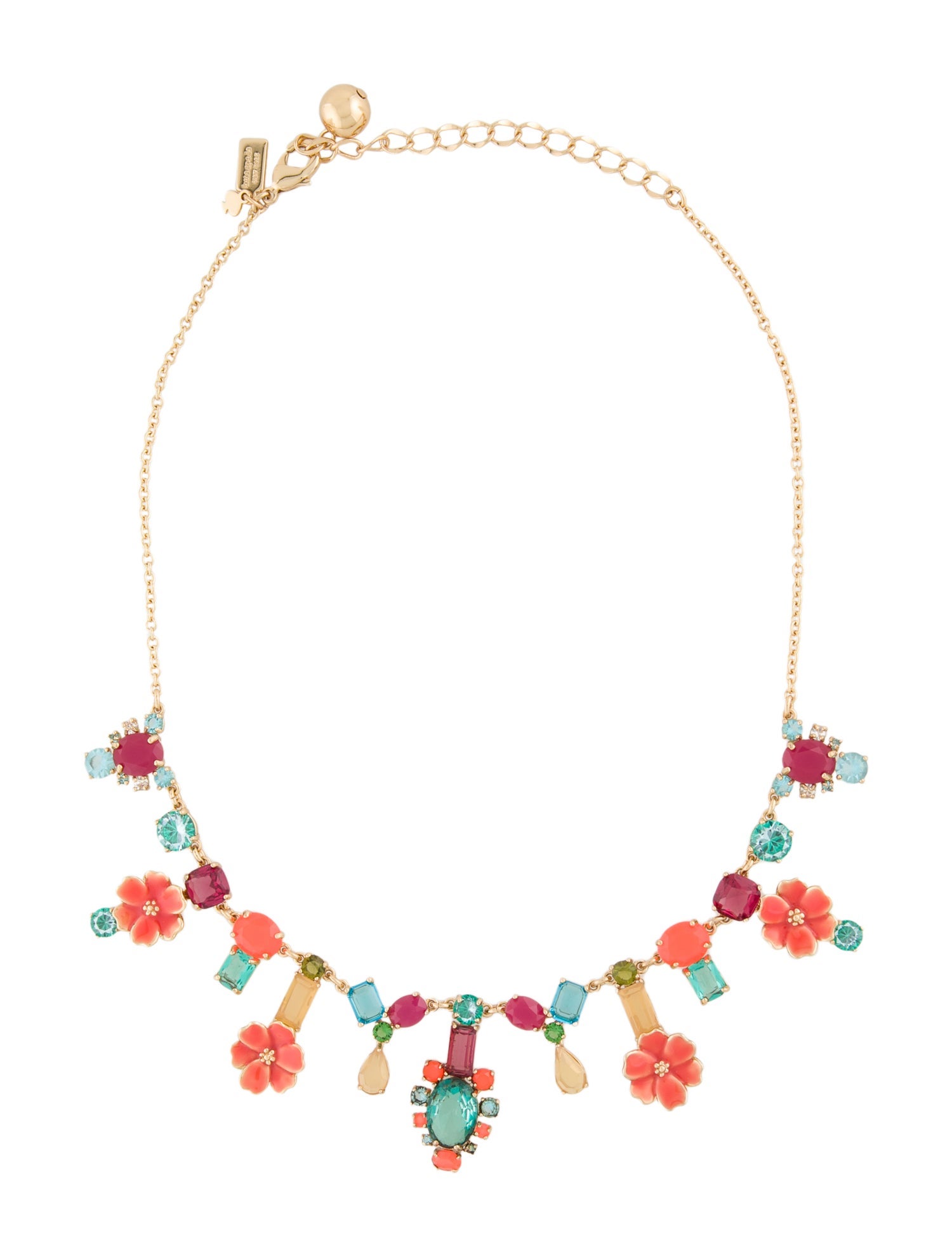 Kate Spade New York Enamel & Crystal Flower Collar Necklace w/ Tags ...