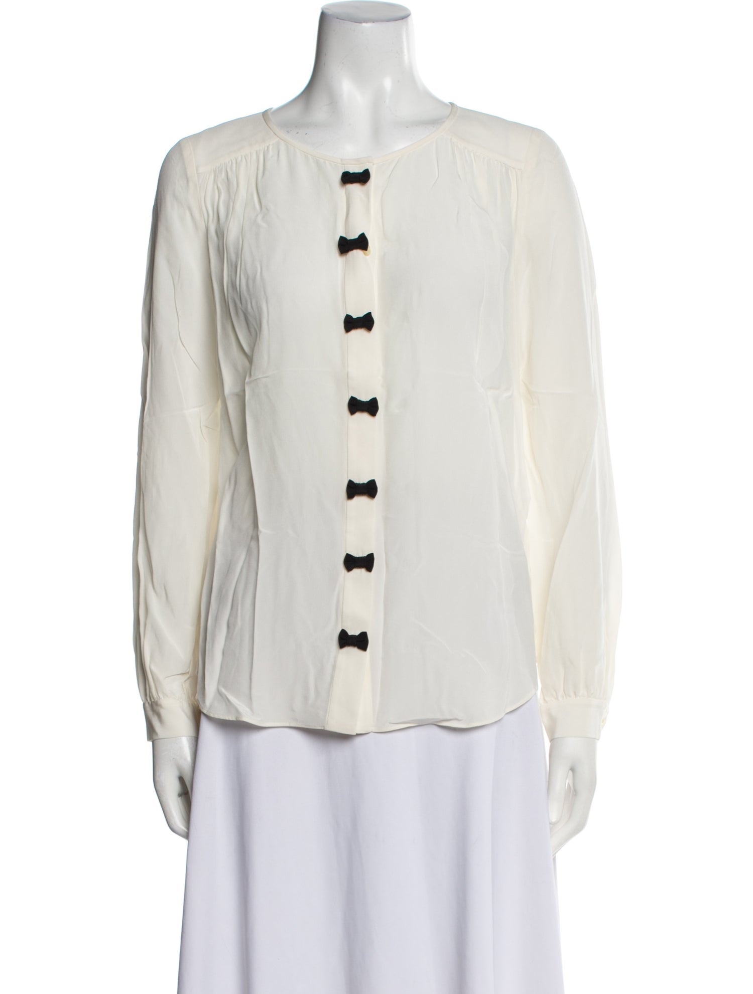 Kate Spade New York Silk Crew Neck Blouse w/ Tags - Neutrals Tops ...