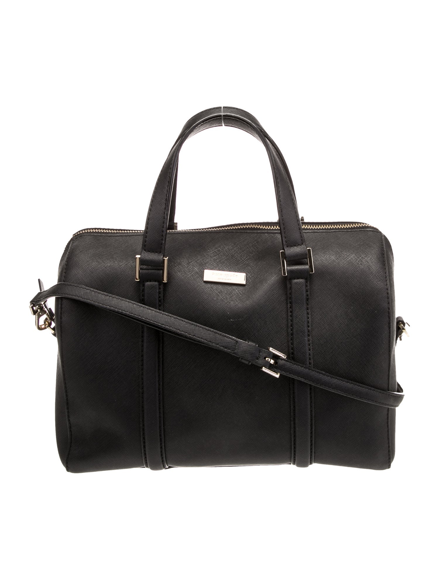 Kate Spade New York Leather Briefcase - Black Crossbody Bags, Handbags ...