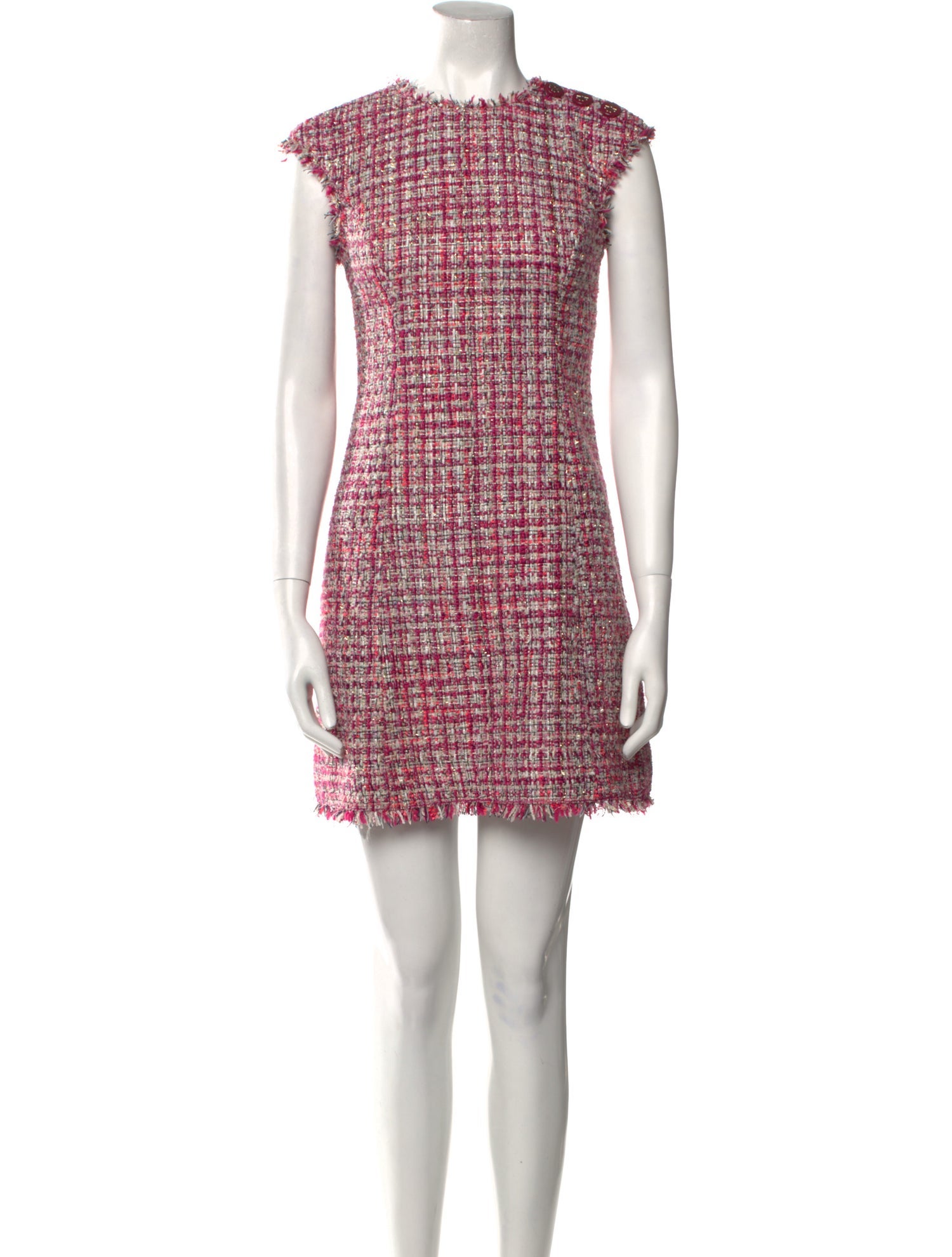 Kate Spade New York Tweed Pattern Mini Dress - Pink Dresses, Clothing ...