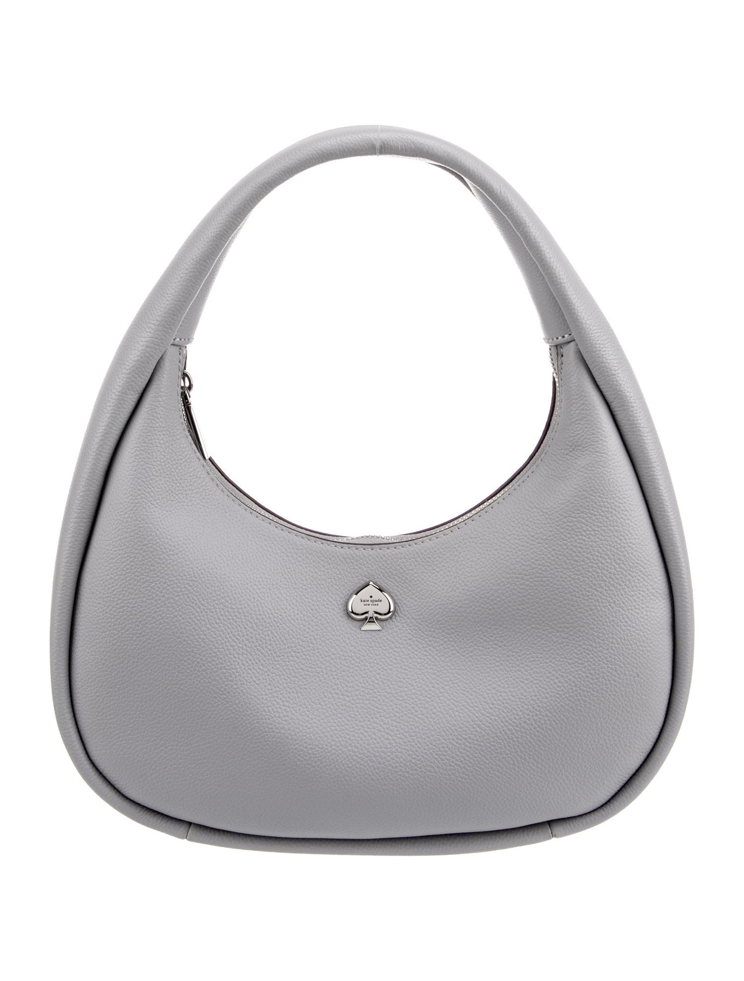 Kate Spade New York Leather Shoulder Bag - Grey Shoulder Bags, Handbags ...