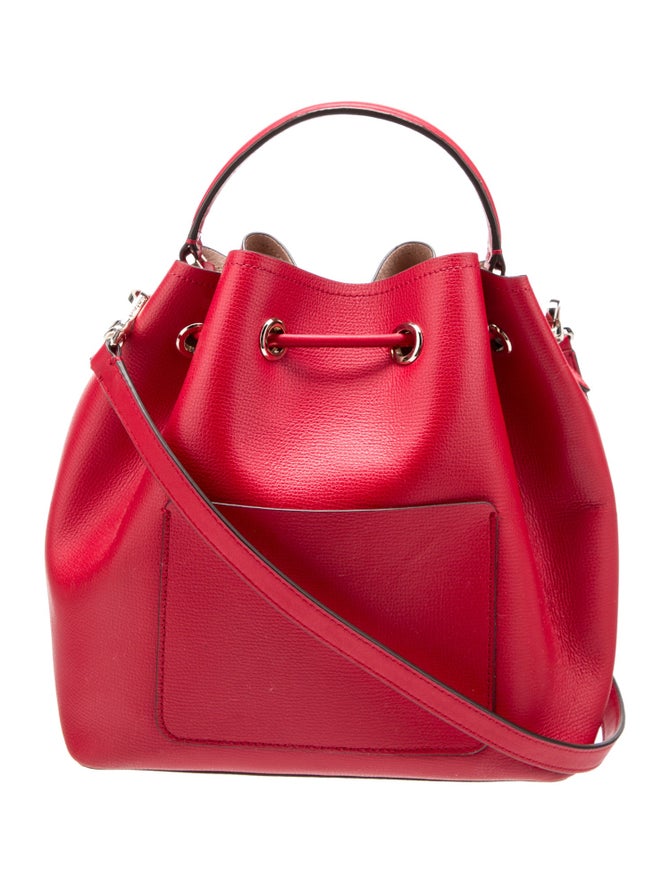 Kate Spade New York Leather Bucket Bag - Red Bucket Bags, Handbags ...