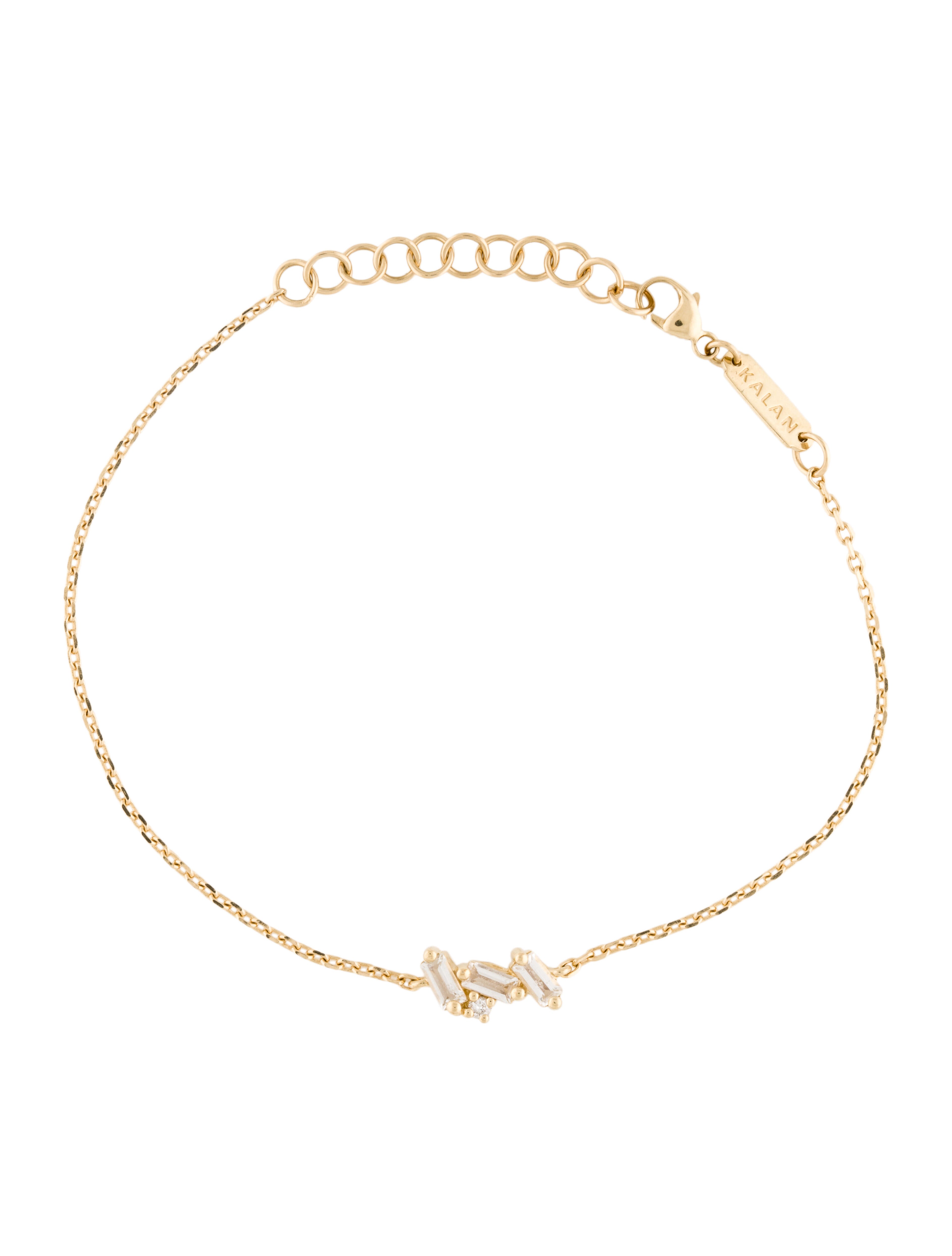 KALAN by Suzanne Kalan 14K Topaz & Diamond Accented Station Link ...