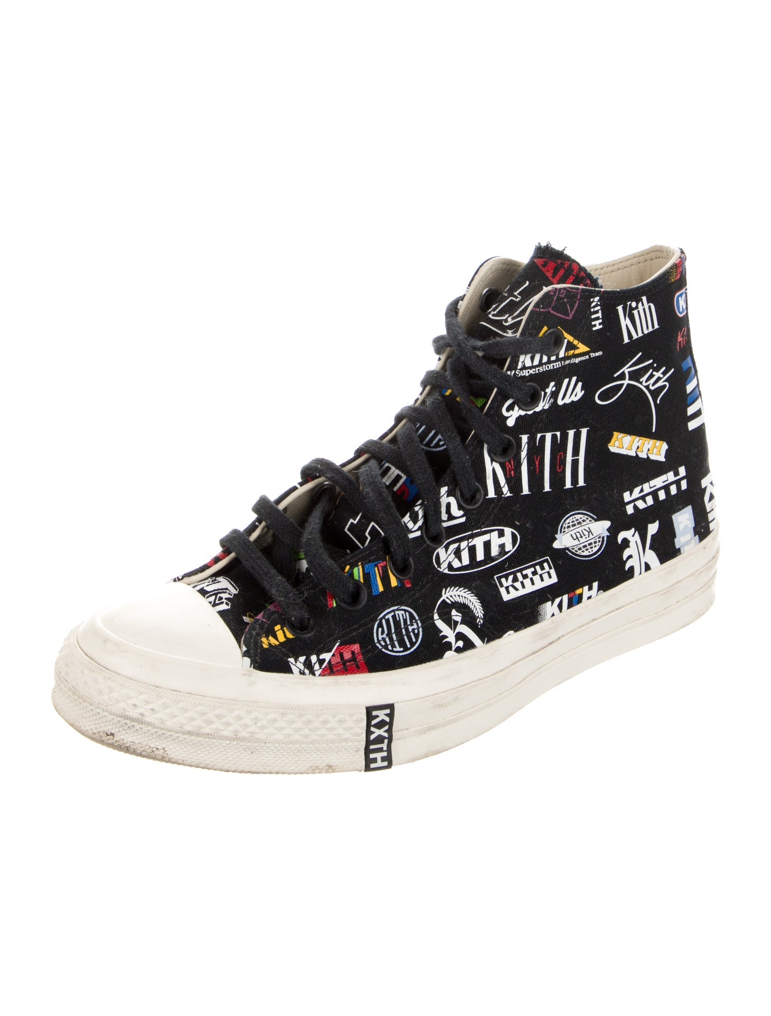 Kith x Converse Canvas Printed Sneakers - Black Sneakers, Shoes ...